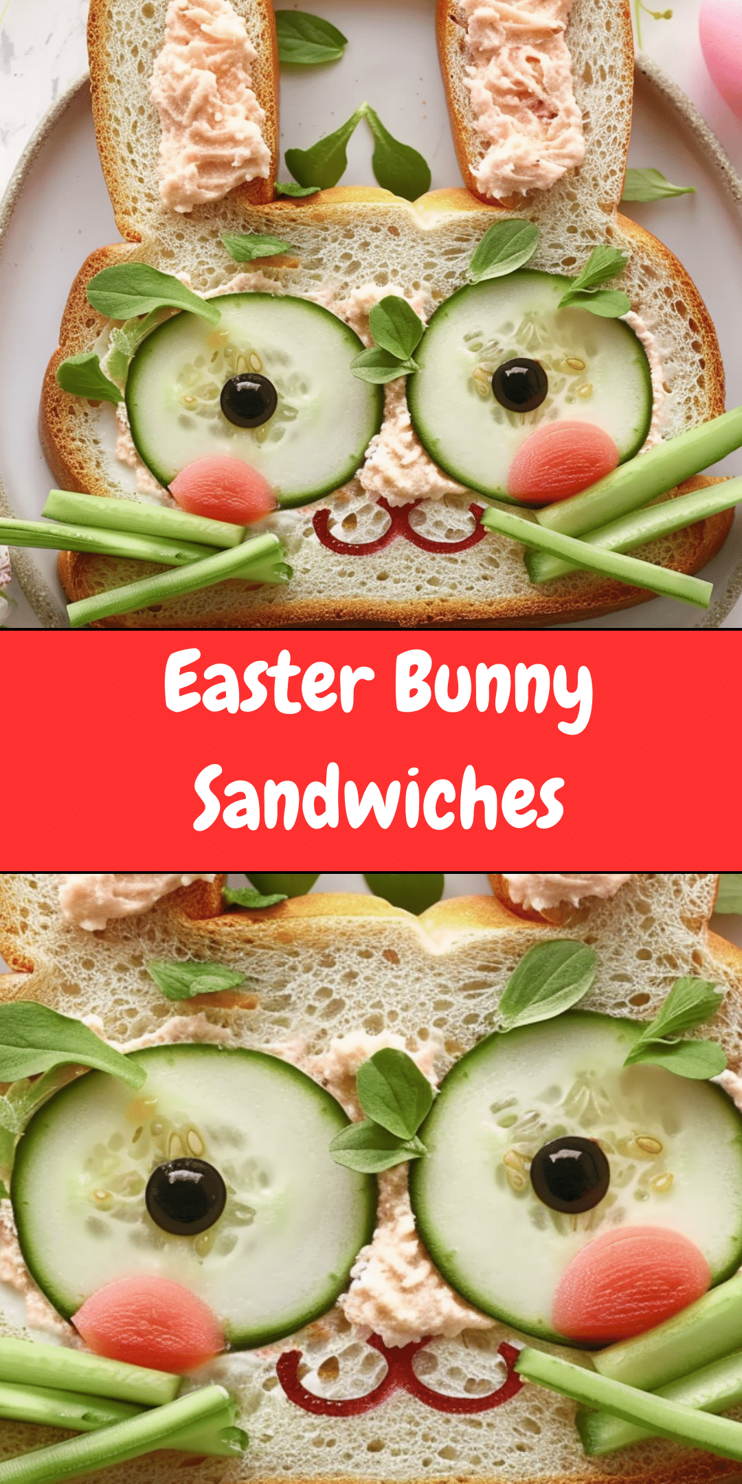 Easter Bunny Sandwiches | Cheryl's Cooking
