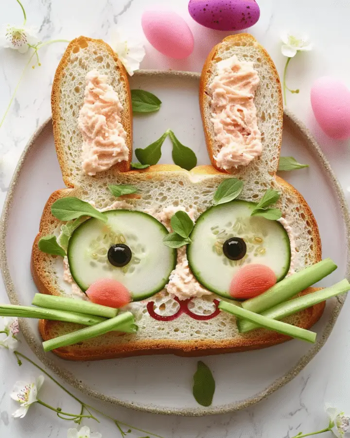 Easter Bunny Sandwiches | Cheryl's Cooking