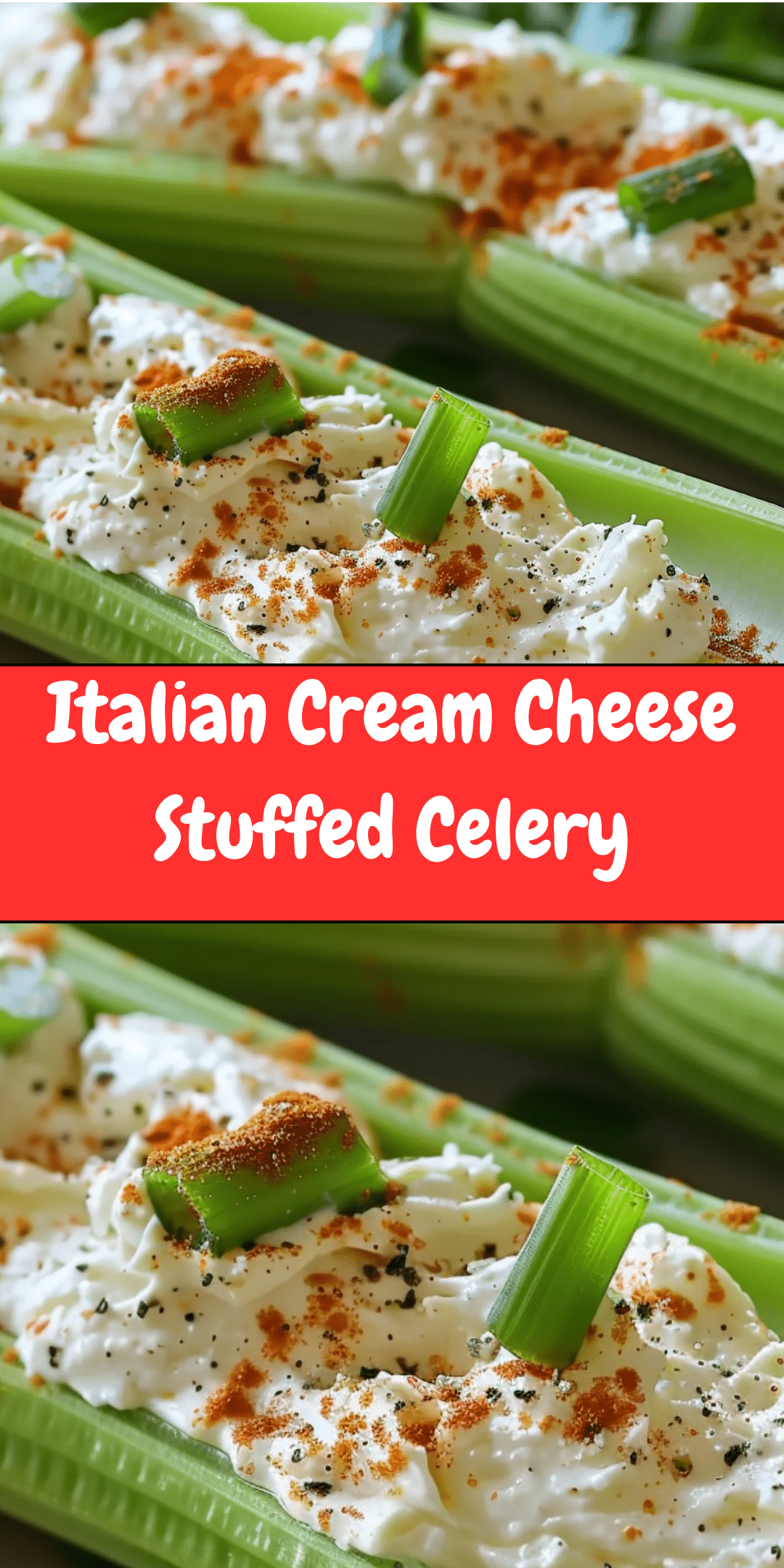 Italian Cream Cheese Stuffed Celery | Cheryl's Cooking