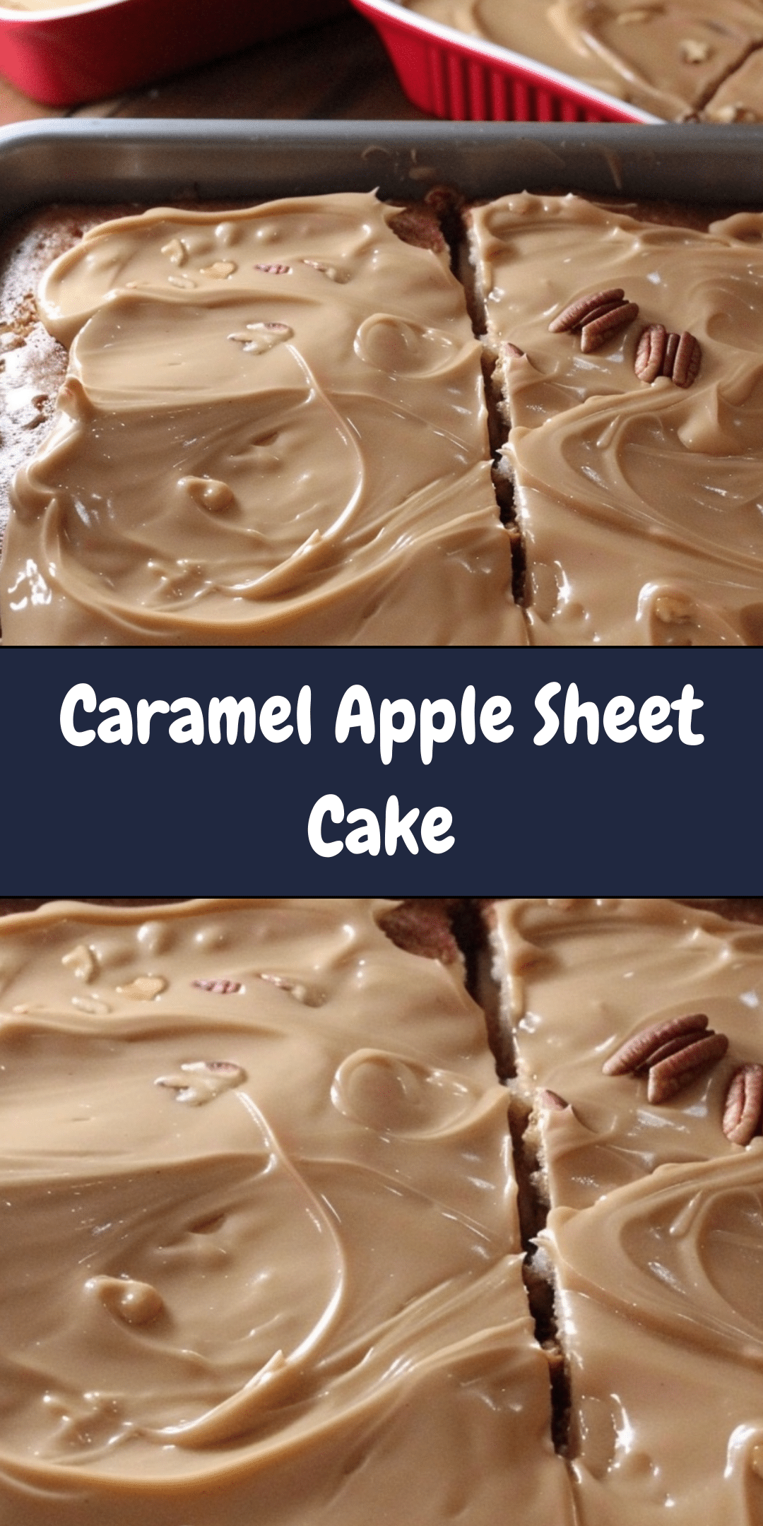 Caramel Apple Sheet Cake | Cheryl's Cooking