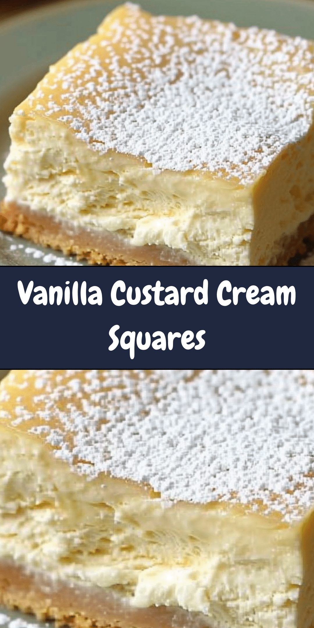 Vanilla Custard Cream Squares | Cheryl's Cooking