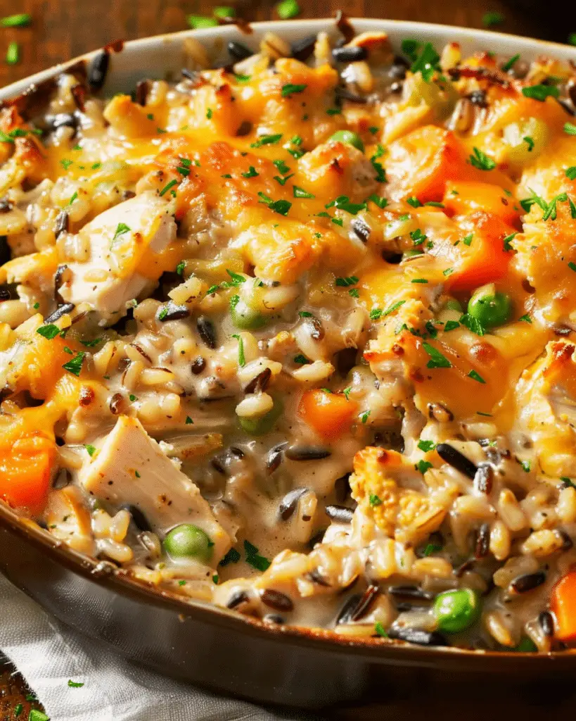 Chicken and Wild Rice Casserole | Cheryl's Cooking