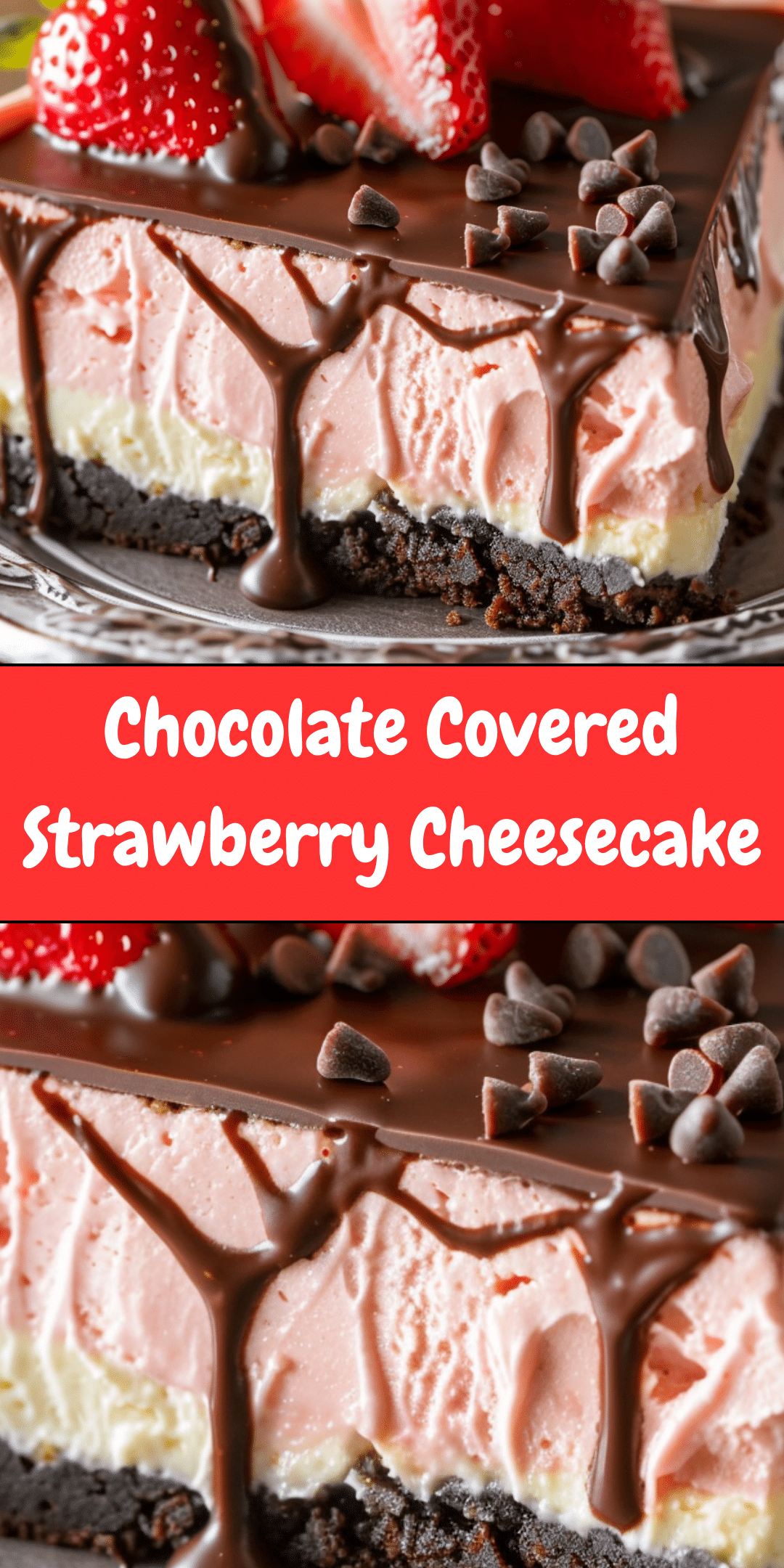 Chocolate Covered Strawberry Cheesecake | Cheryl's Cooking
