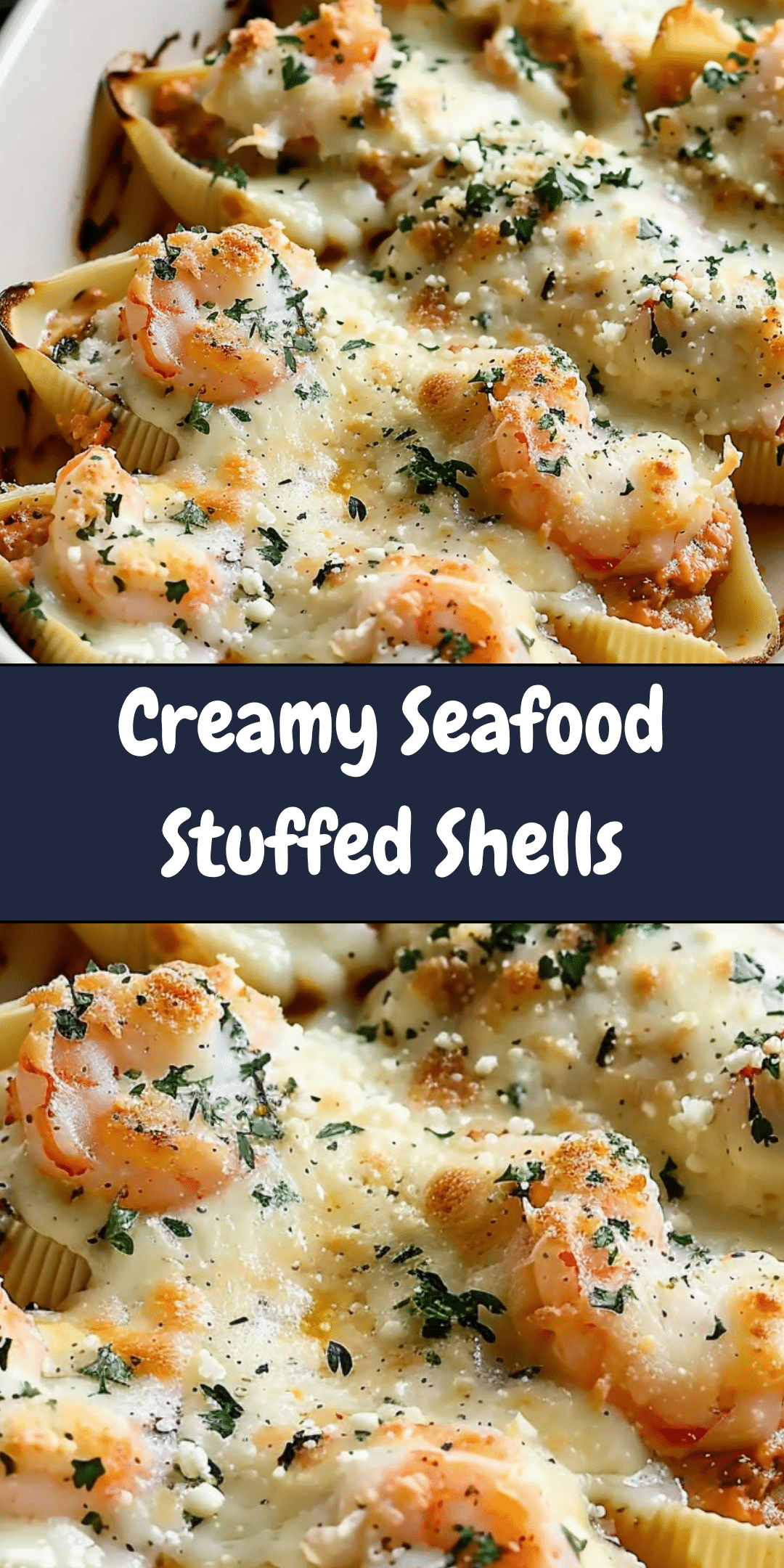 Creamy Seafood Stuffed Shells | Cheryl's Cooking