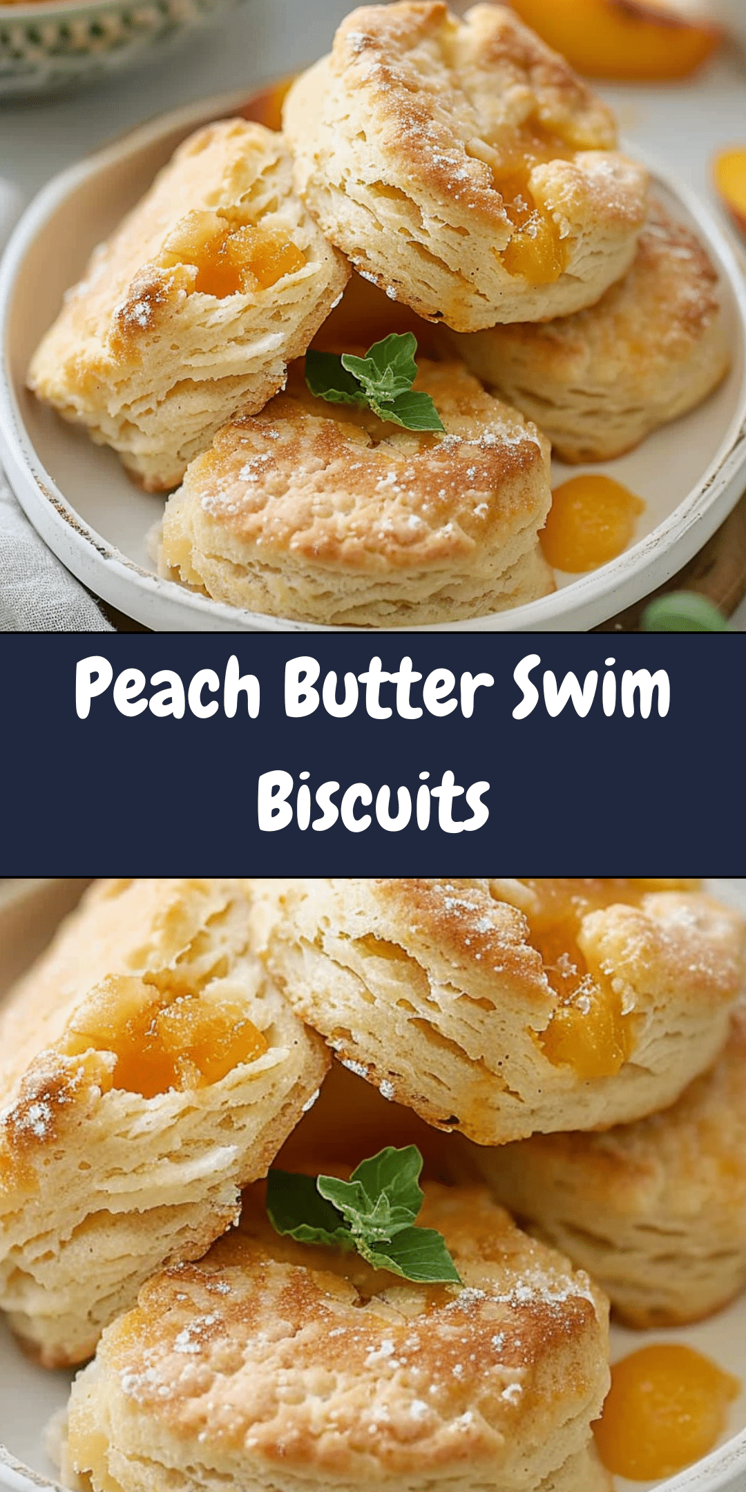 Peach Butter Swim Biscuits | Cheryl's Cooking
