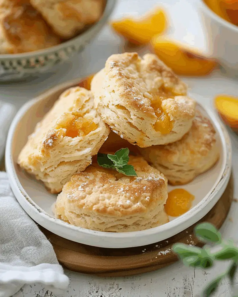 Peach Butter Swim Biscuits | Cheryl's Cooking