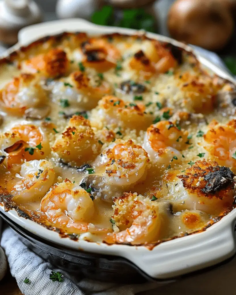 Seafood Gratin with Mushrooms | Cheryl's Cooking