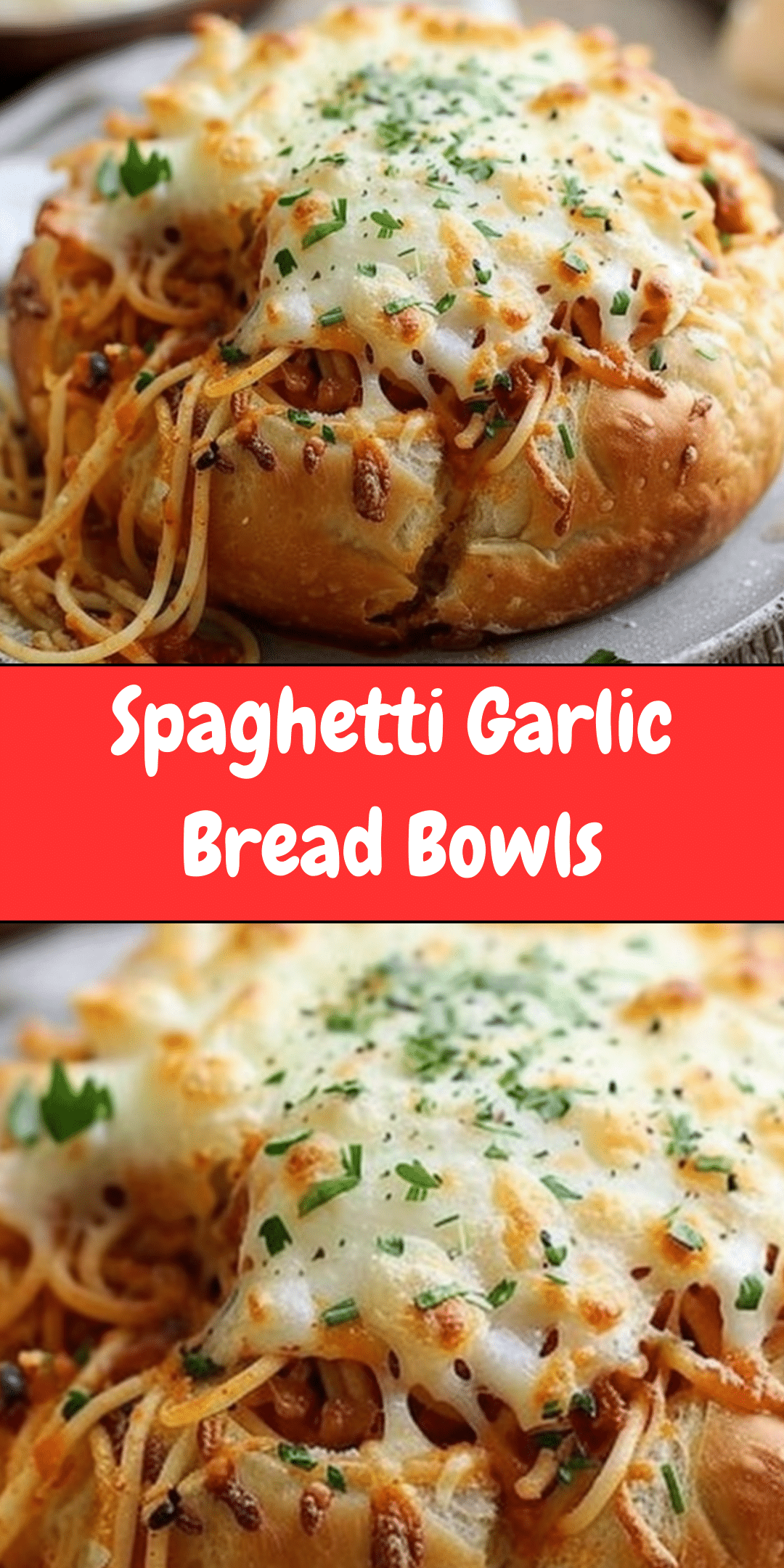Spaghetti Garlic Bread Bowls | Cheryl's Cooking