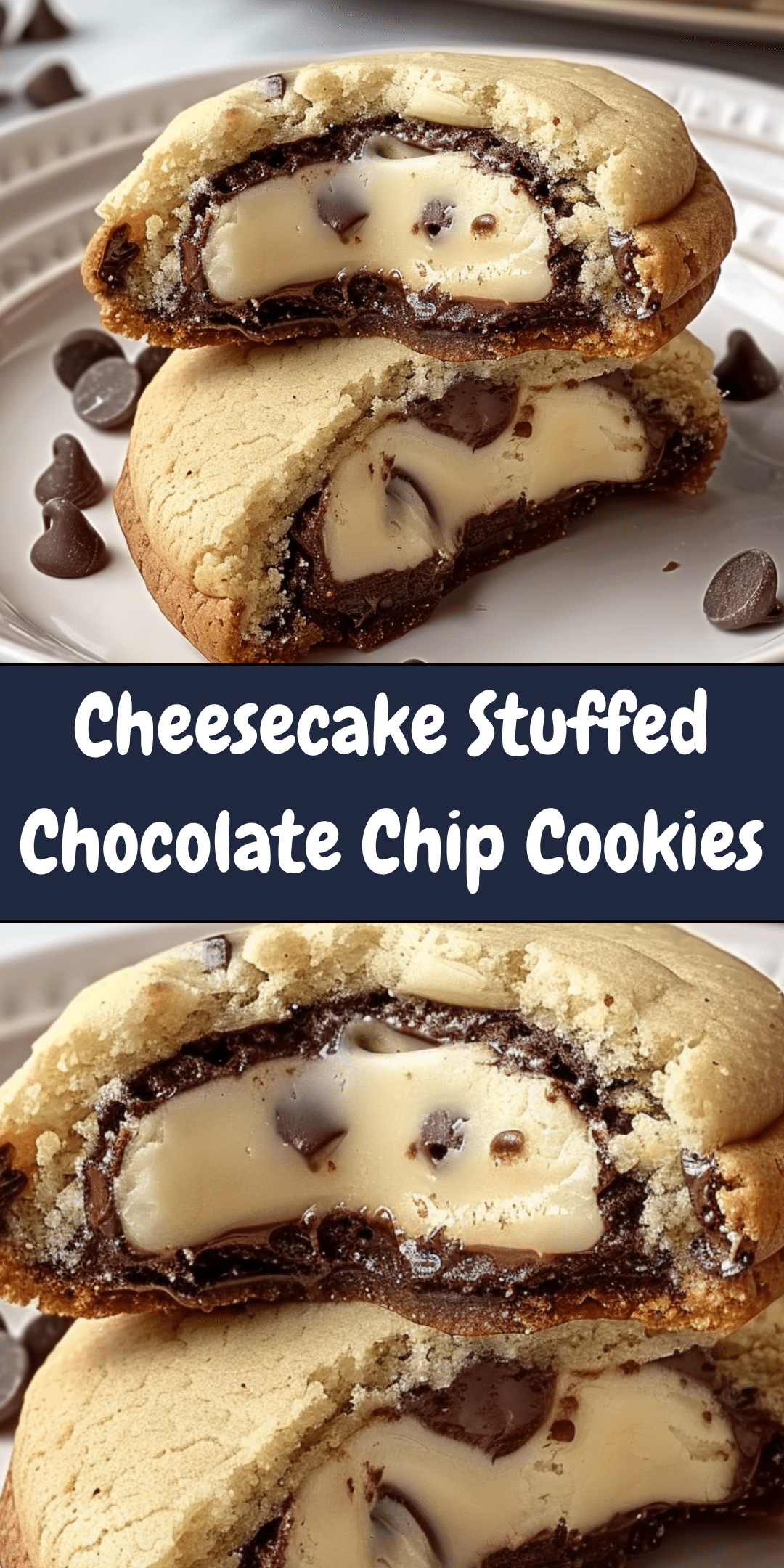 Cheesecake Stuffed Chocolate Chip Cookies | Cheryl's Cooking
