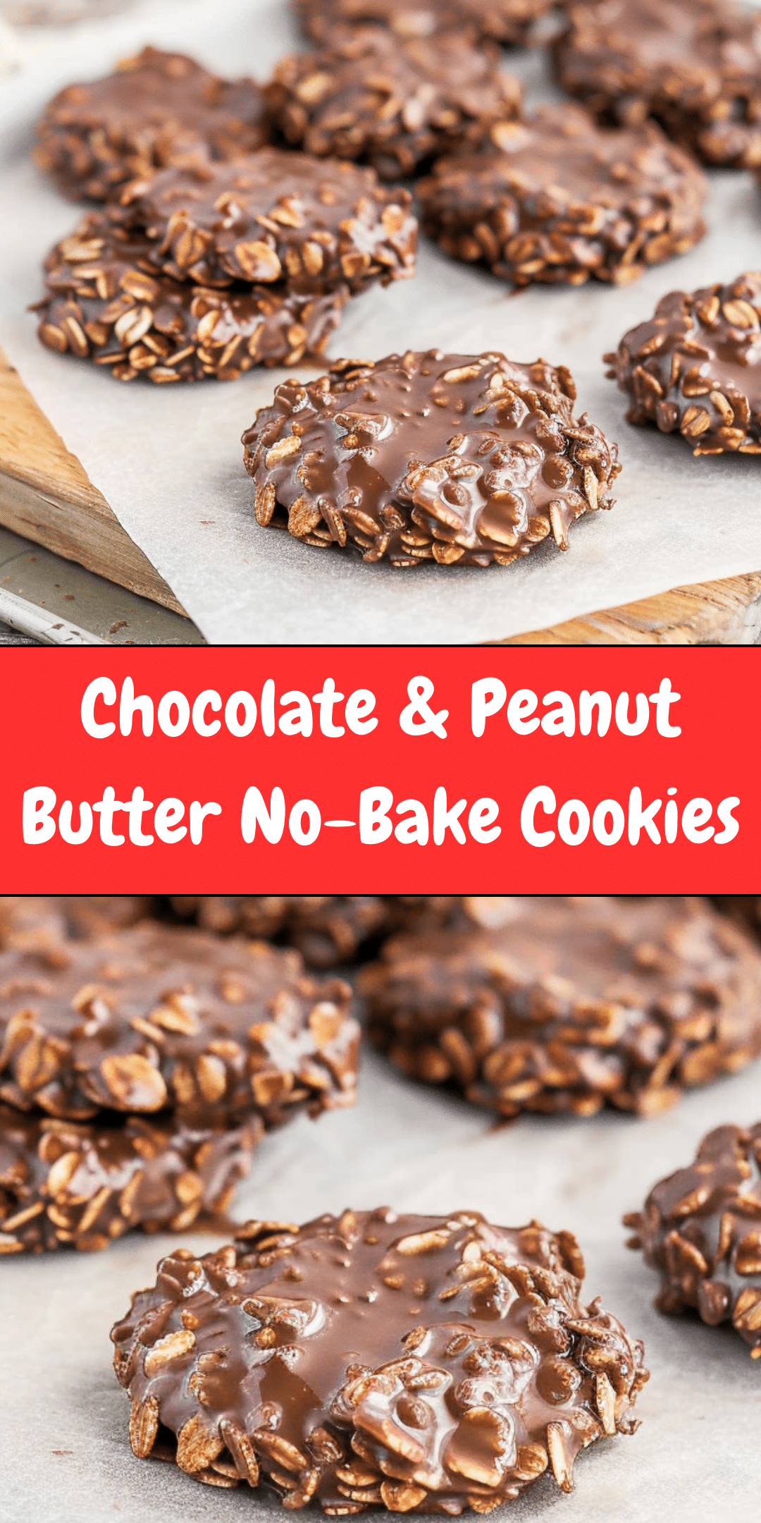 Chocolate & Peanut Butter No-Bake Cookies | Cheryl's Cooking