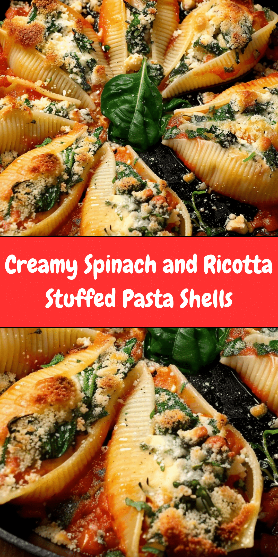 Creamy Spinach and Ricotta Stuffed Pasta Shells | Cheryl's Cooking