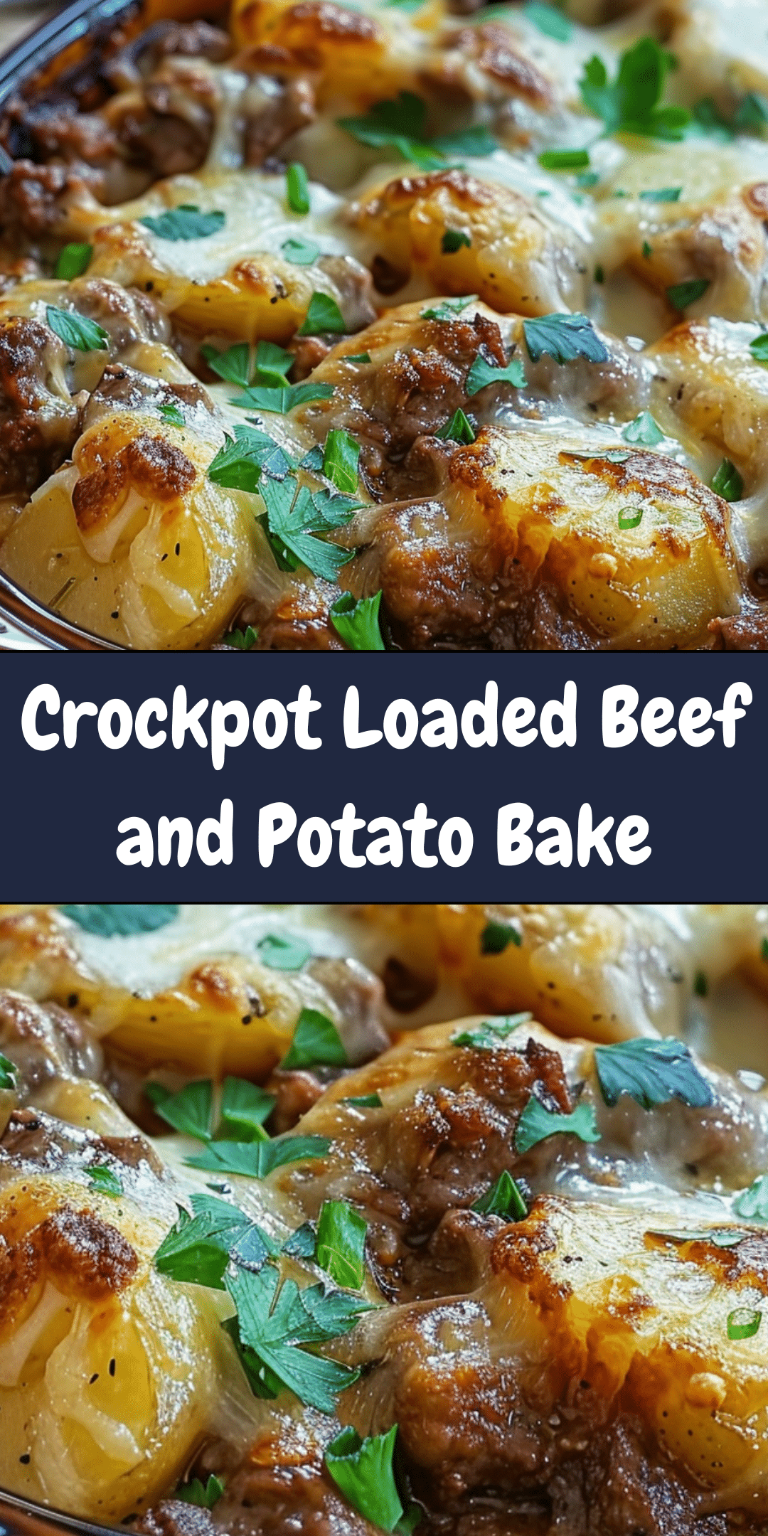 Crockpot Loaded Beef and Potato Bake | Cheryl's Cooking