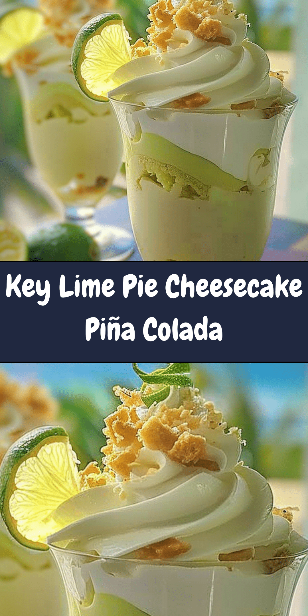 Key Lime Pie Cheesecake Piña Colada | Cheryl's Cooking
