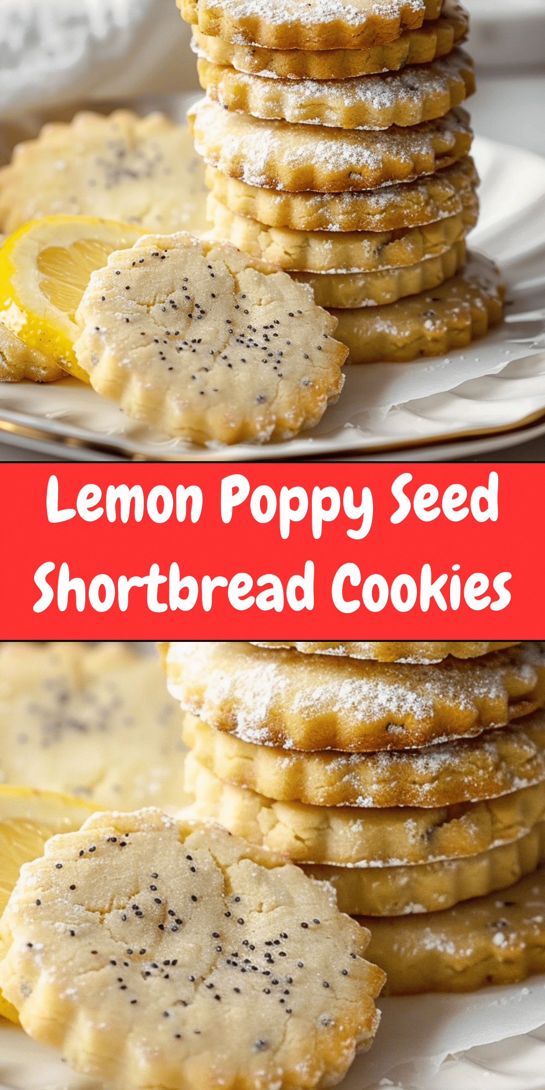 Lemon Poppy Seed Shortbread Cookies | Cheryl's Cooking
