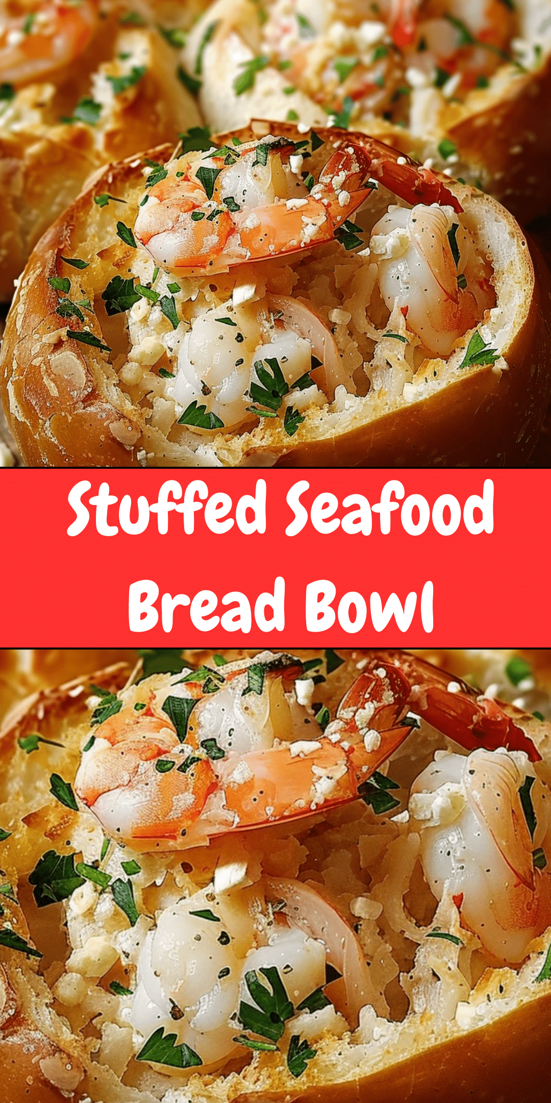 Stuffed Seafood Bread Bowl | Cheryl's Cooking