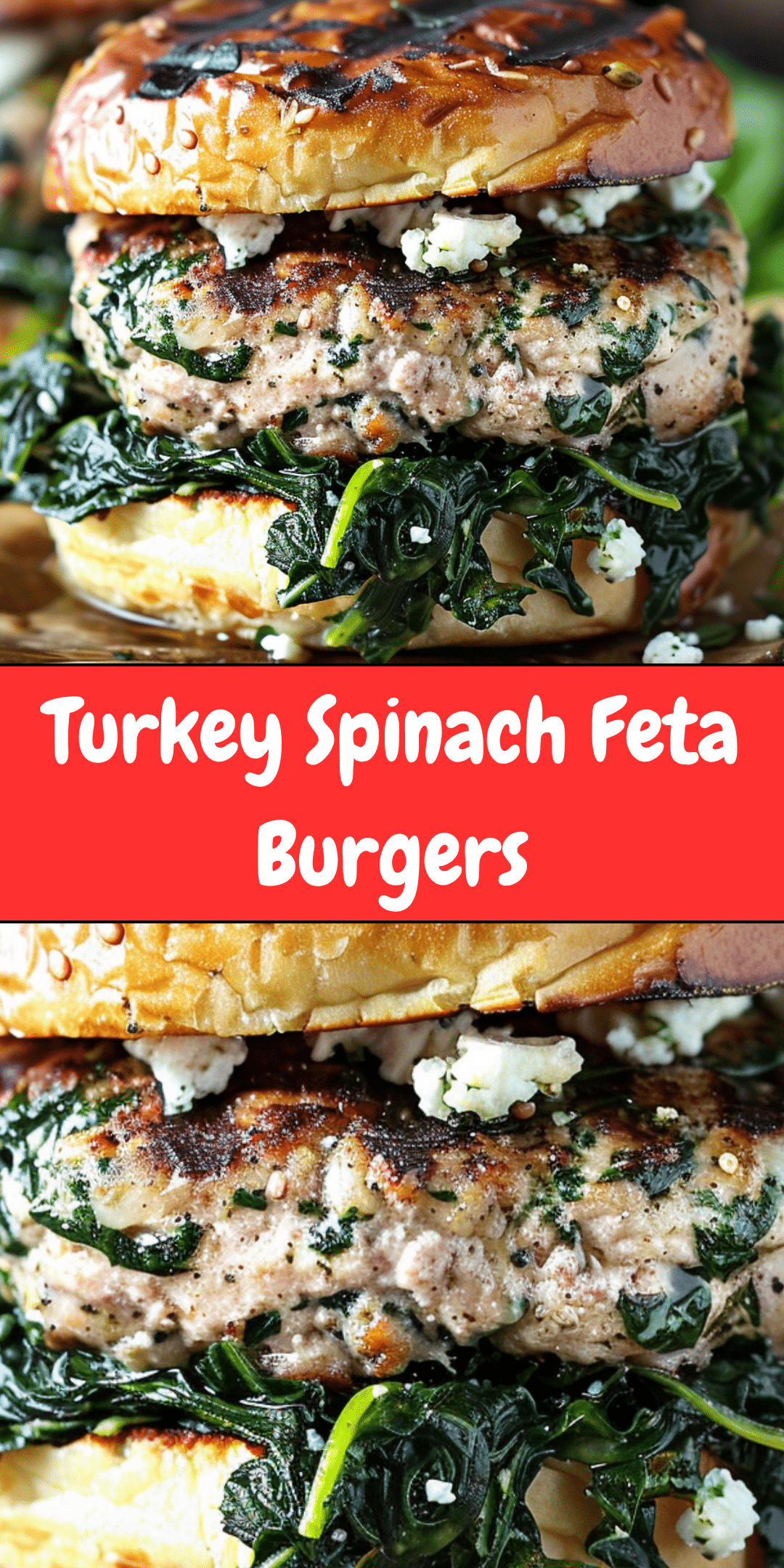 Turkey Spinach Feta Burgers | Cheryl's Cooking