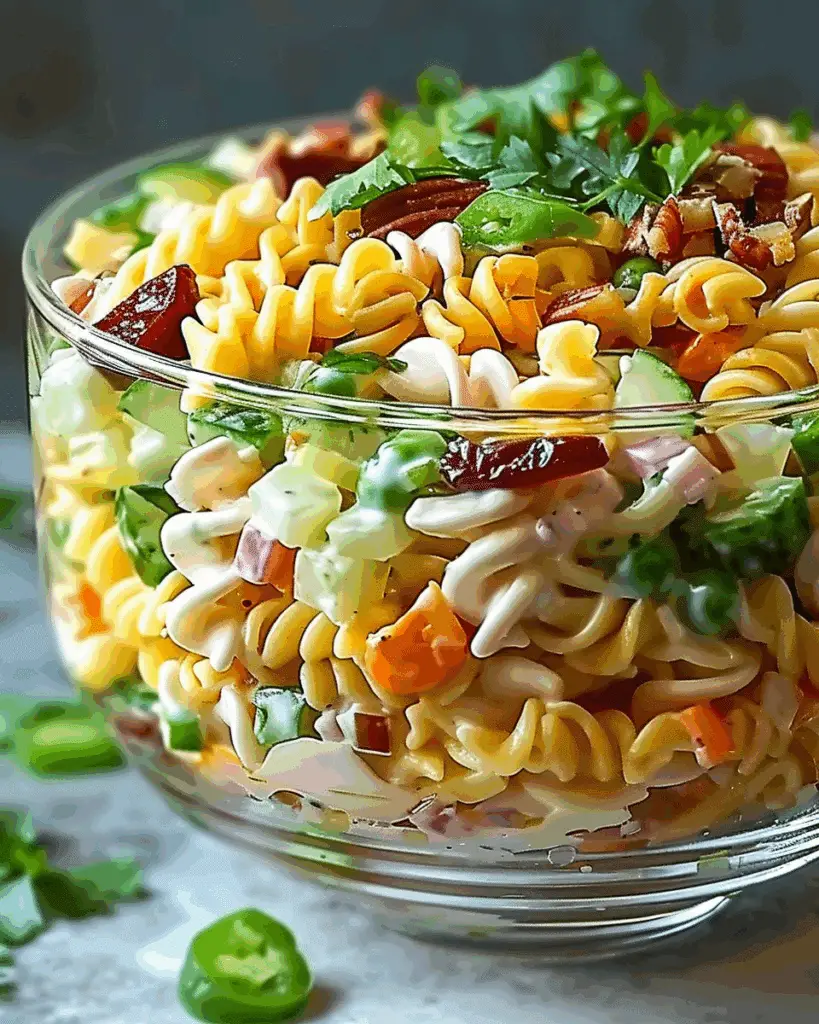 Layered Pasta Salad | Cheryl's Cooking