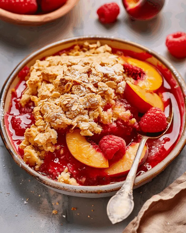 Peach Raspberry Cobbler | Cheryl's Cooking