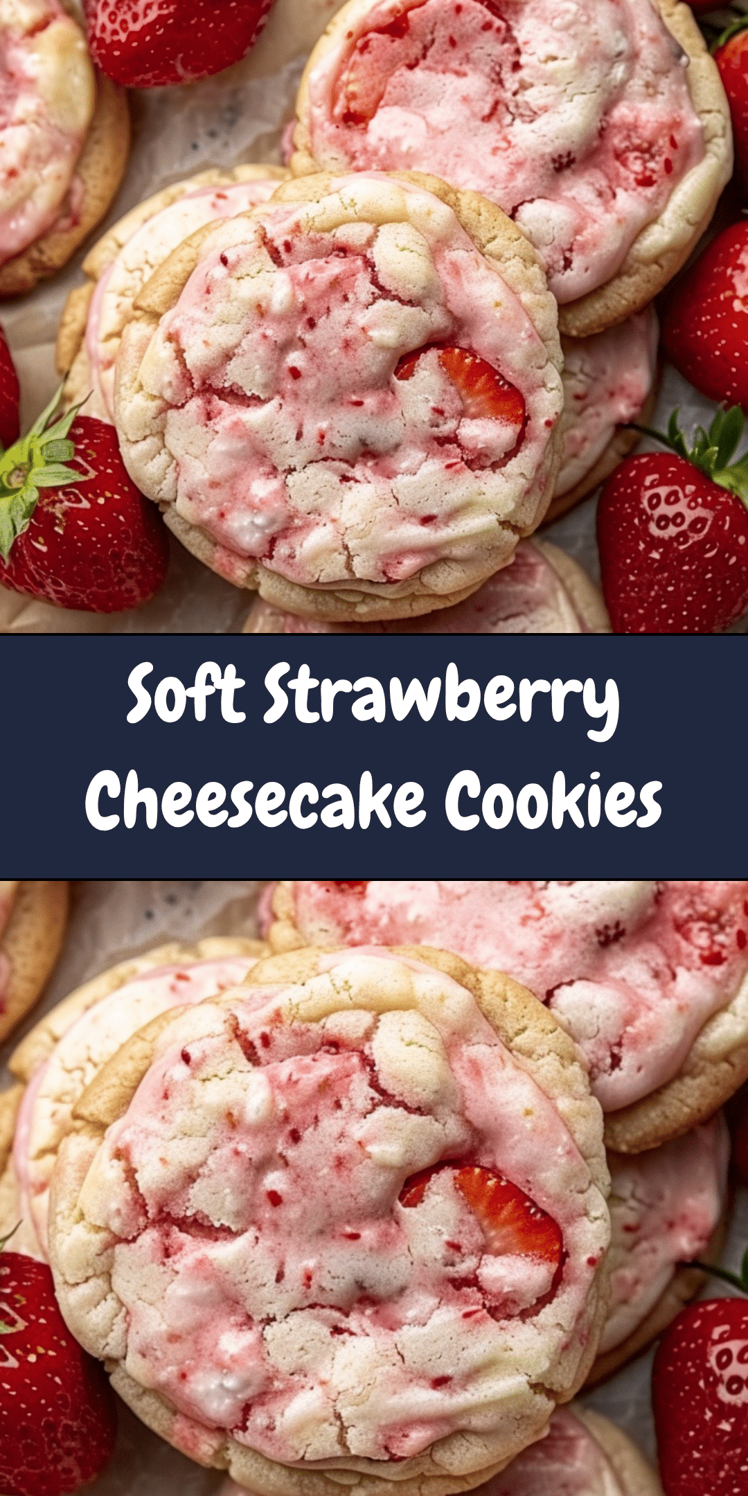 Soft Strawberry Cheesecake Cookies | Cheryl's Cooking