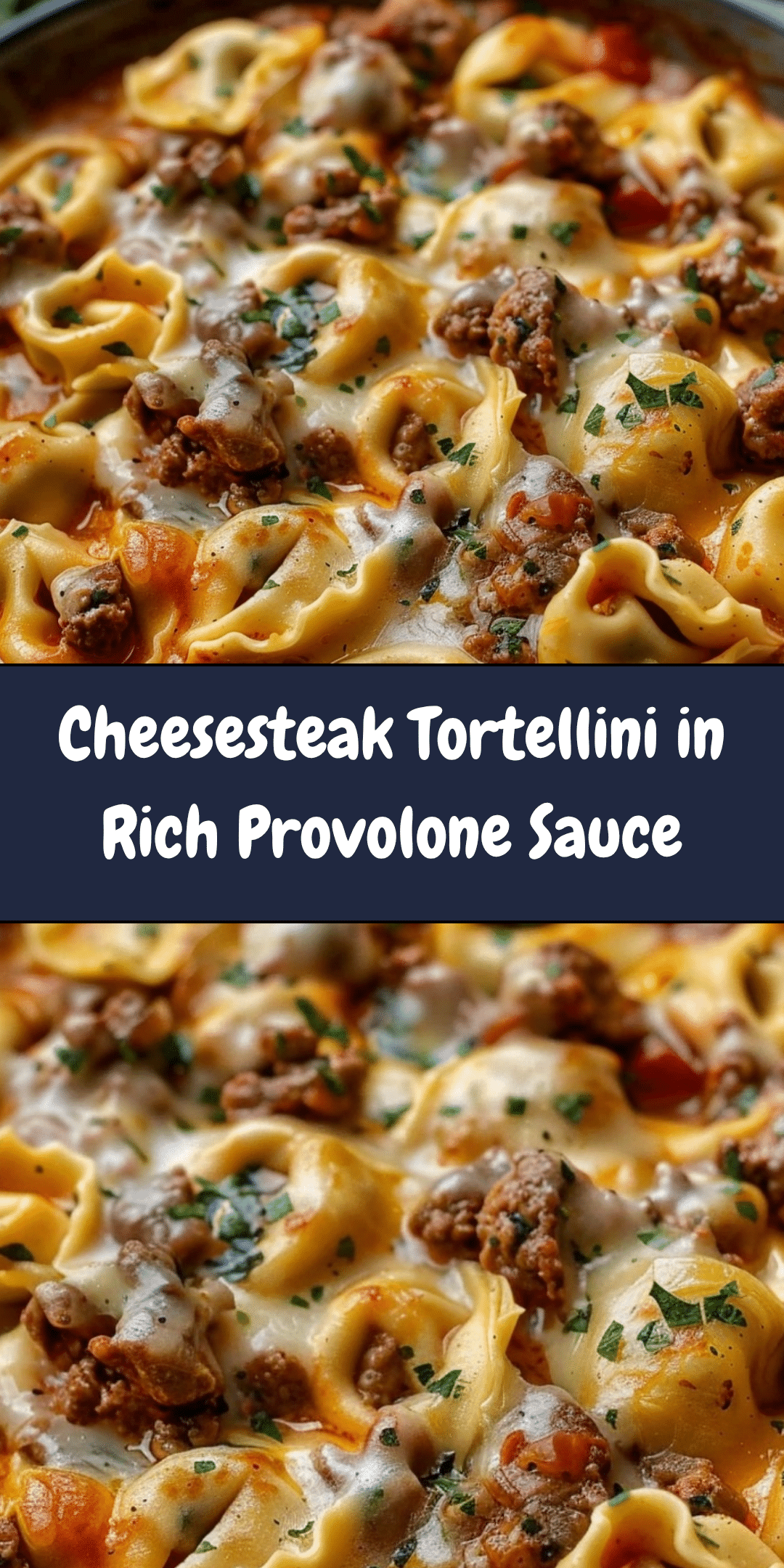 Cheesesteak Tortellini in Rich Provolone Sauce | Cheryl's Cooking