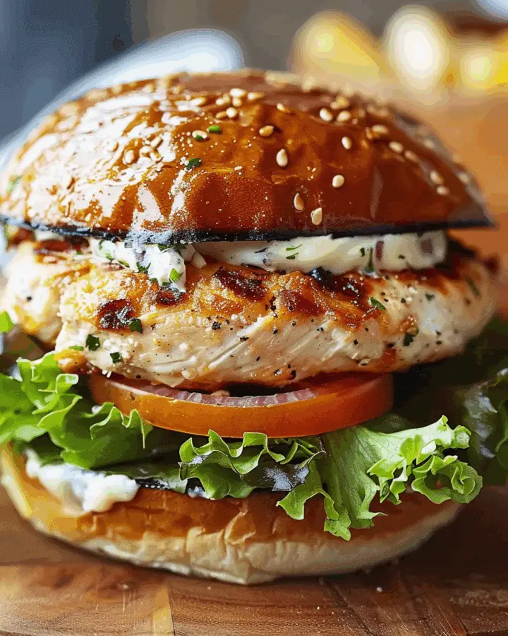 Chicken Caesar Burger | Cheryl's Cooking