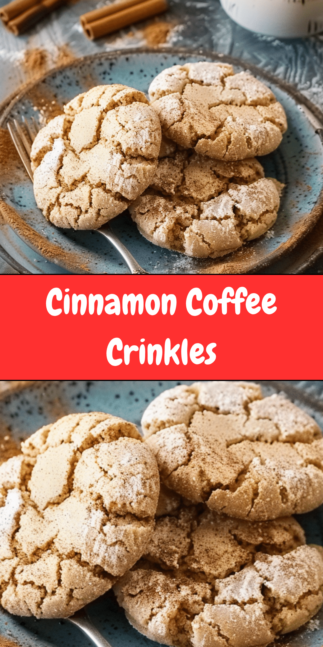 Cinnamon Coffee Crinkles | Cheryl's Cooking