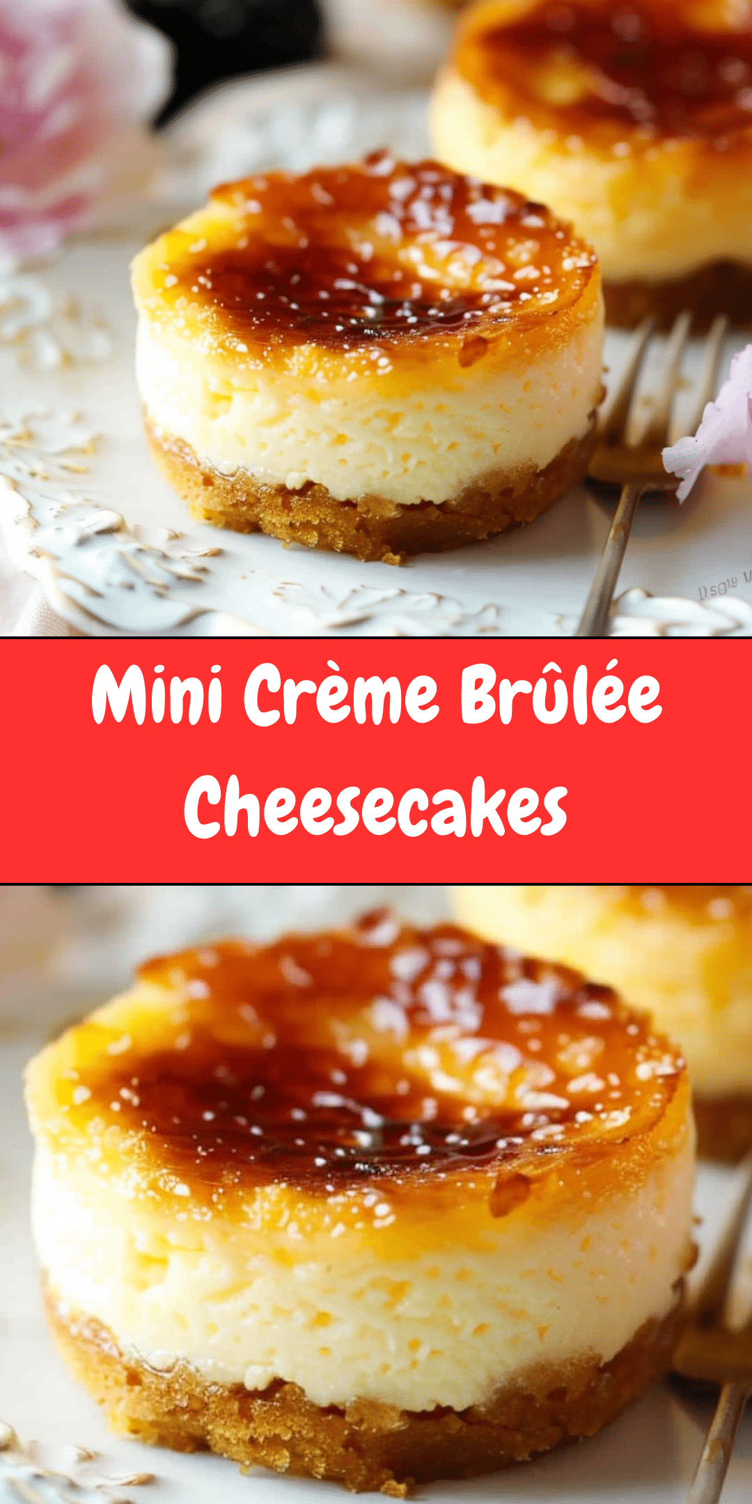 Mini Crème Brûlée Cheesecakes | Cheryl's Cooking