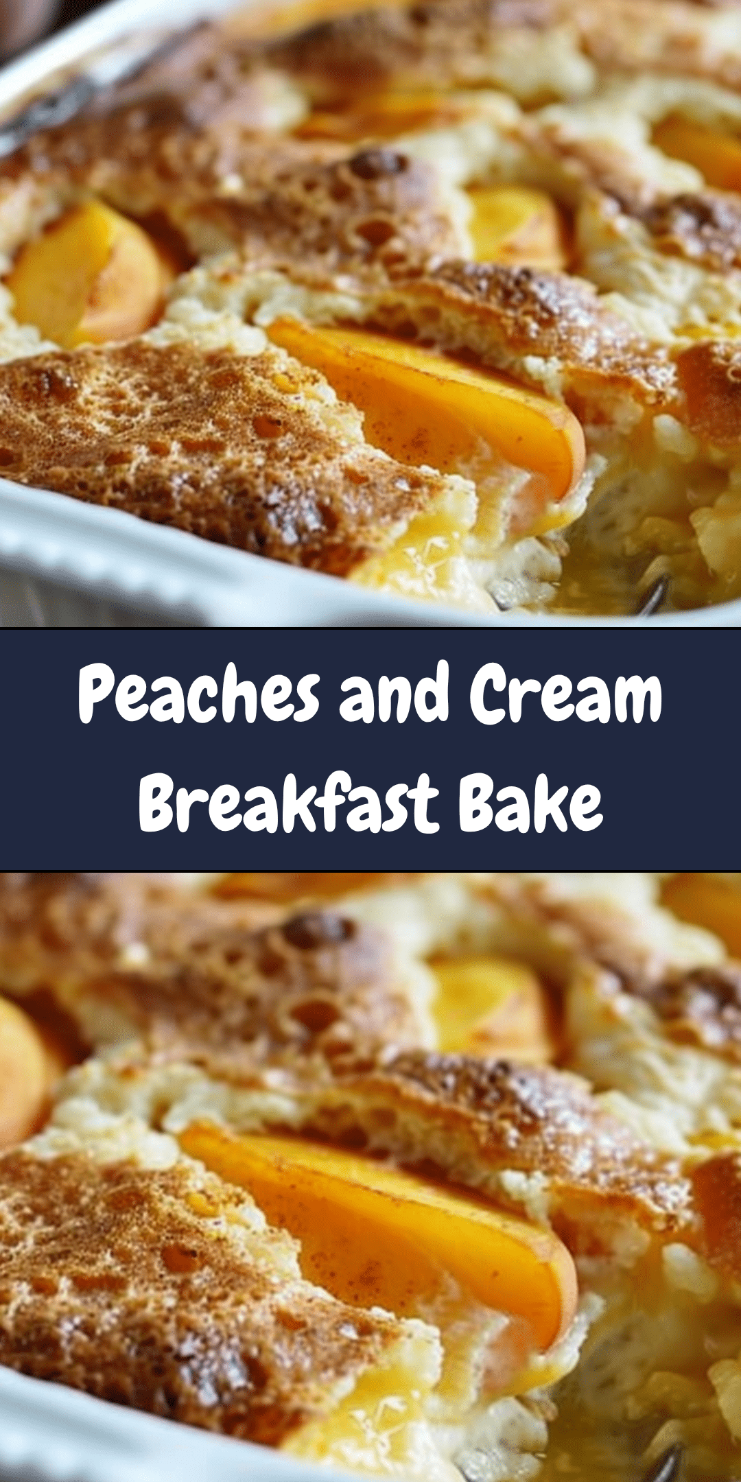 Peaches and Cream Breakfast Bake | Cheryl's Cooking
