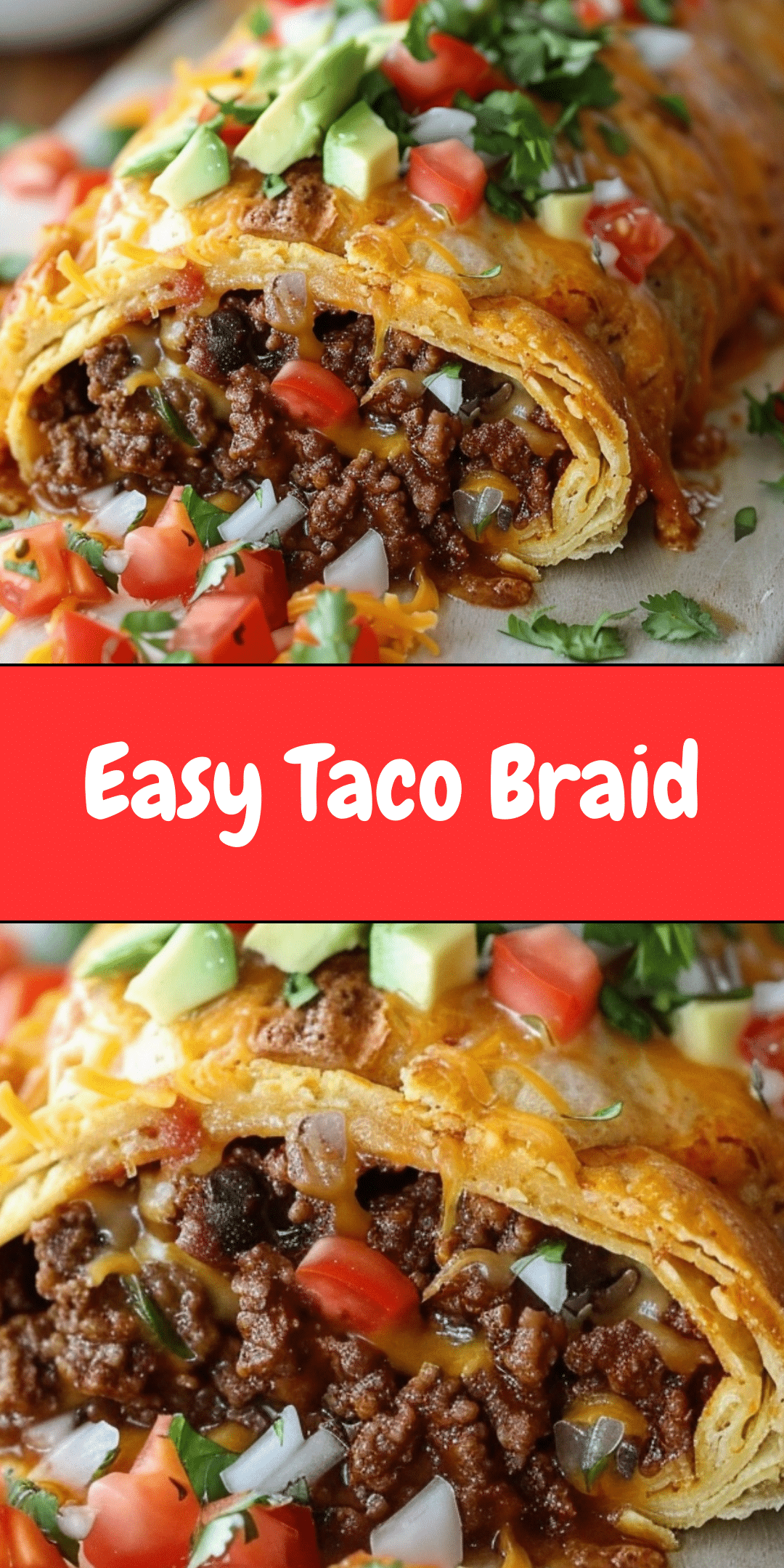 Easy Taco Braid | Cheryl's Cooking