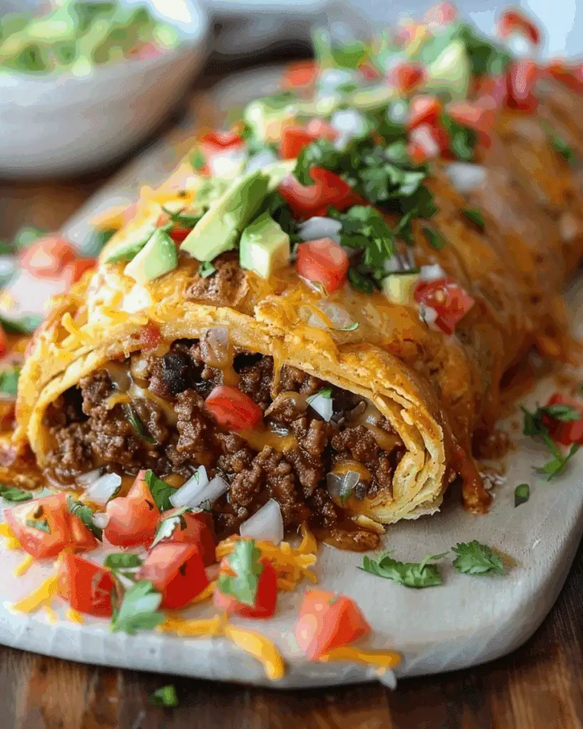 Easy Taco Braid | Cheryl's Cooking