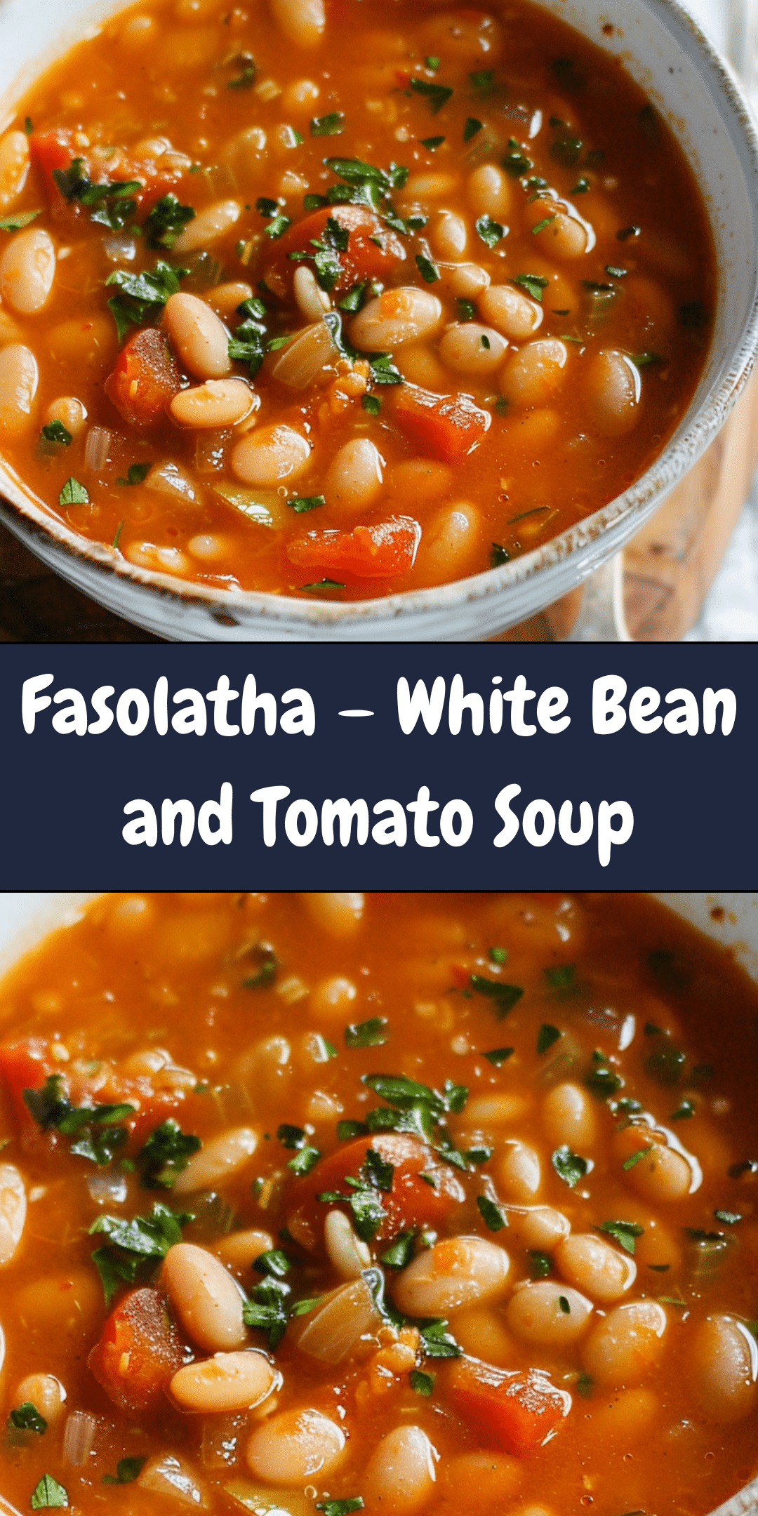 Fasolatha White Bean and Tomato Soup | Cheryl's Cooking