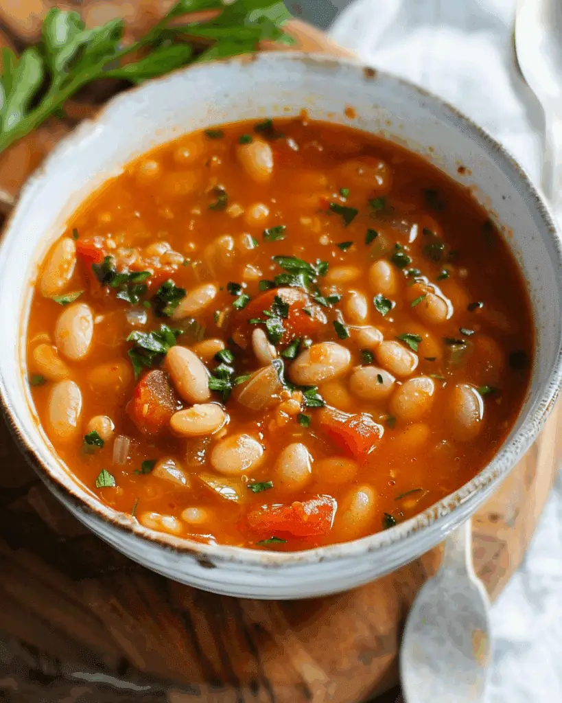 Fasolatha White Bean and Tomato Soup | Cheryl's Cooking