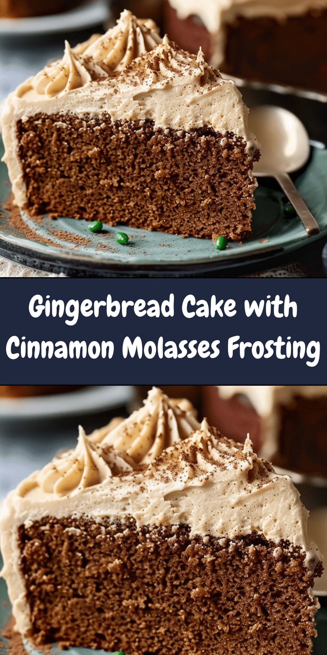 Gingerbread Cake with Cinnamon Molasses Frosting | Cheryl's Cooking