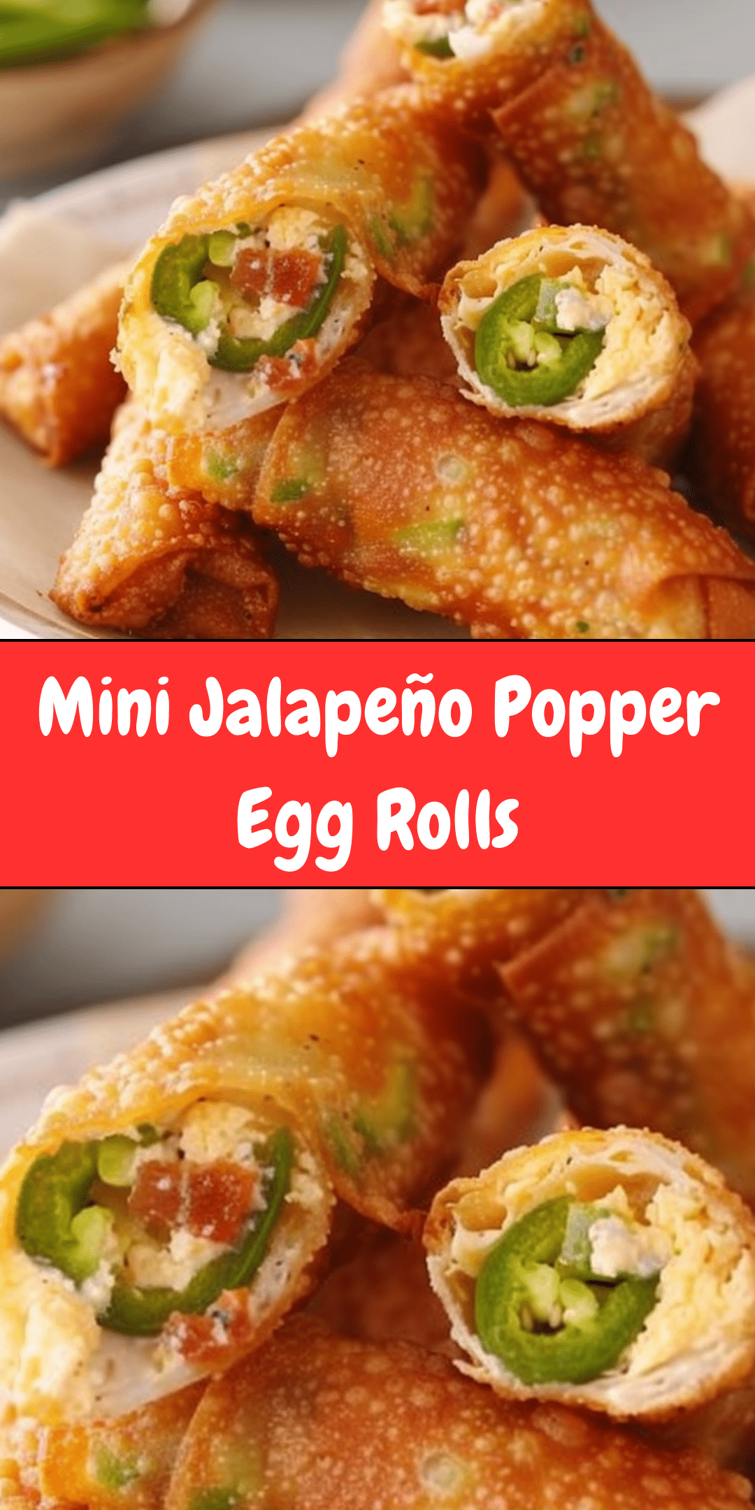 Mini Jalapeño Popper Egg Rolls | Cheryl's Cooking