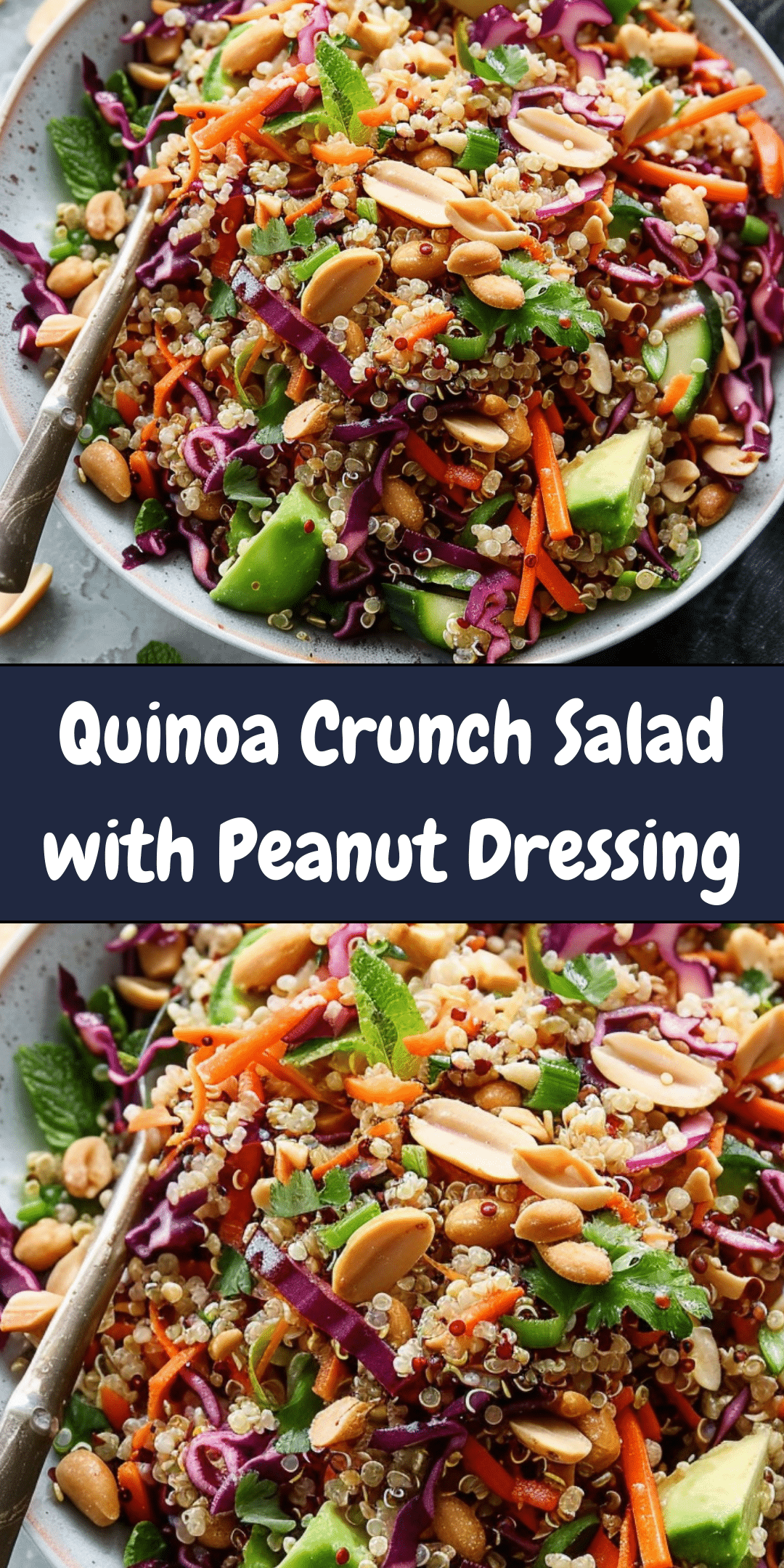Quinoa Crunch Salad with Peanut Dressing | Cheryl's Cooking