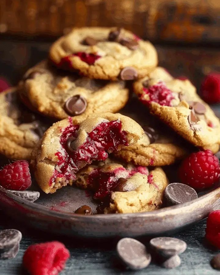 Raspberry Chocolate Chip Cookies | Cheryl's Cooking