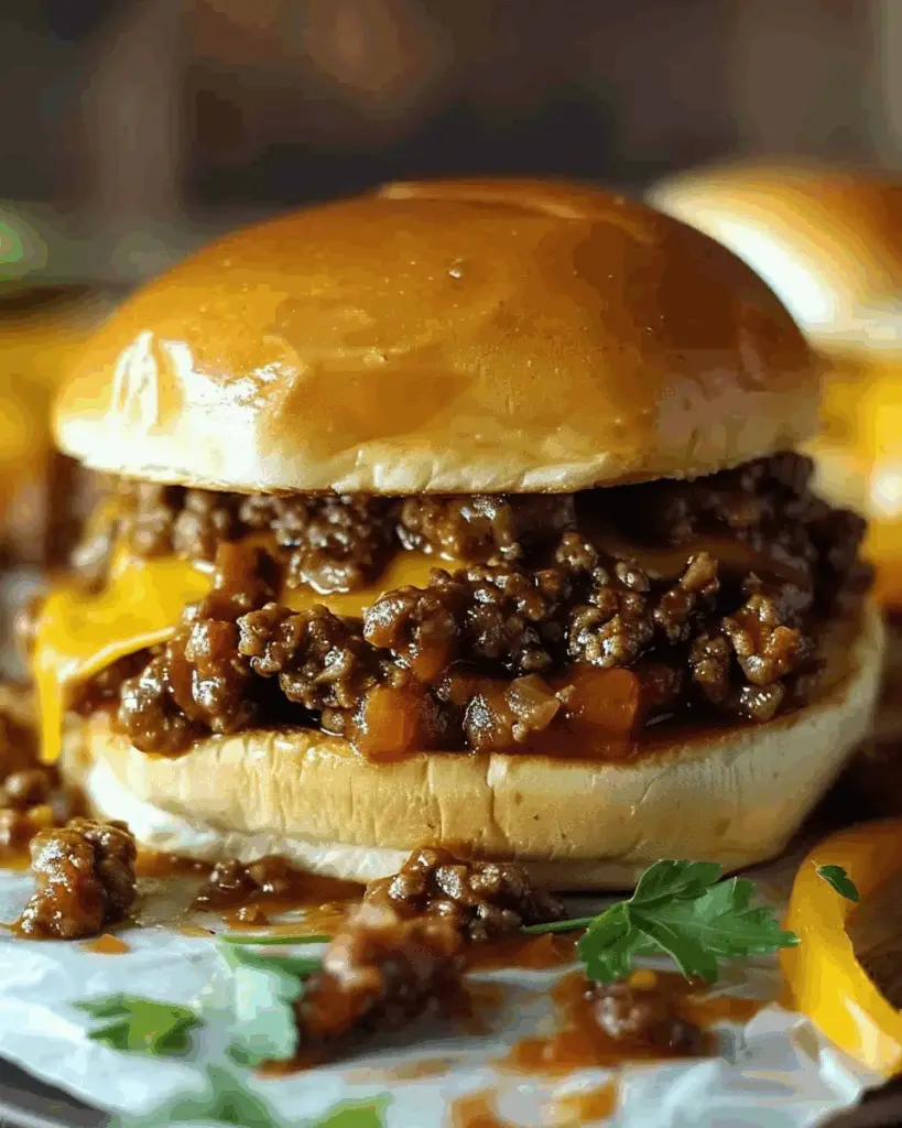 Steakhouse Burger Sloppy Joes | Cheryl's Cooking