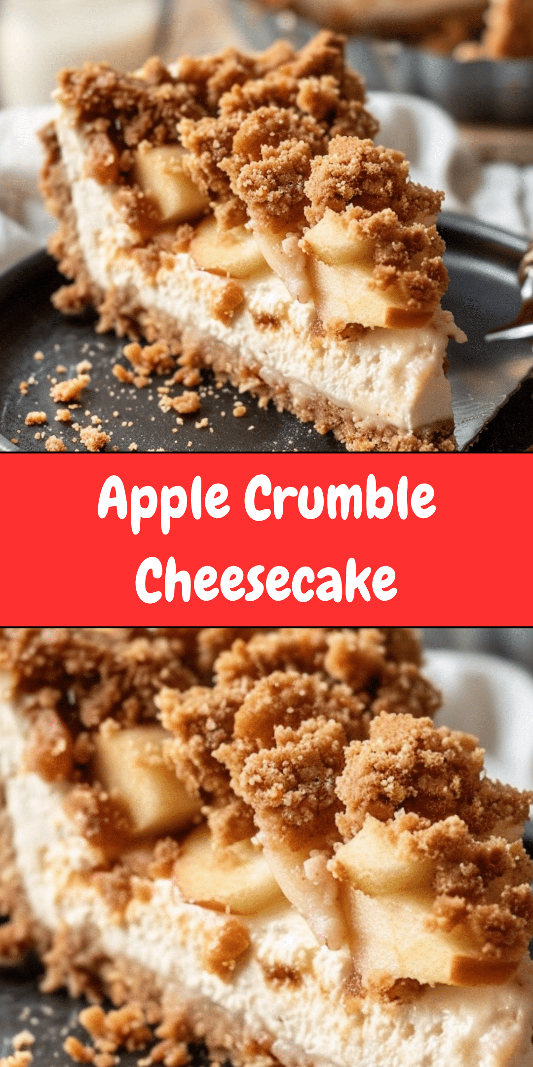 Apple Crumble Cheesecake | Cheryl's Cooking