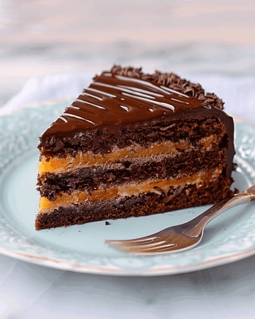 Chocolate Apricot Viennese Torte | Cheryl's Cooking