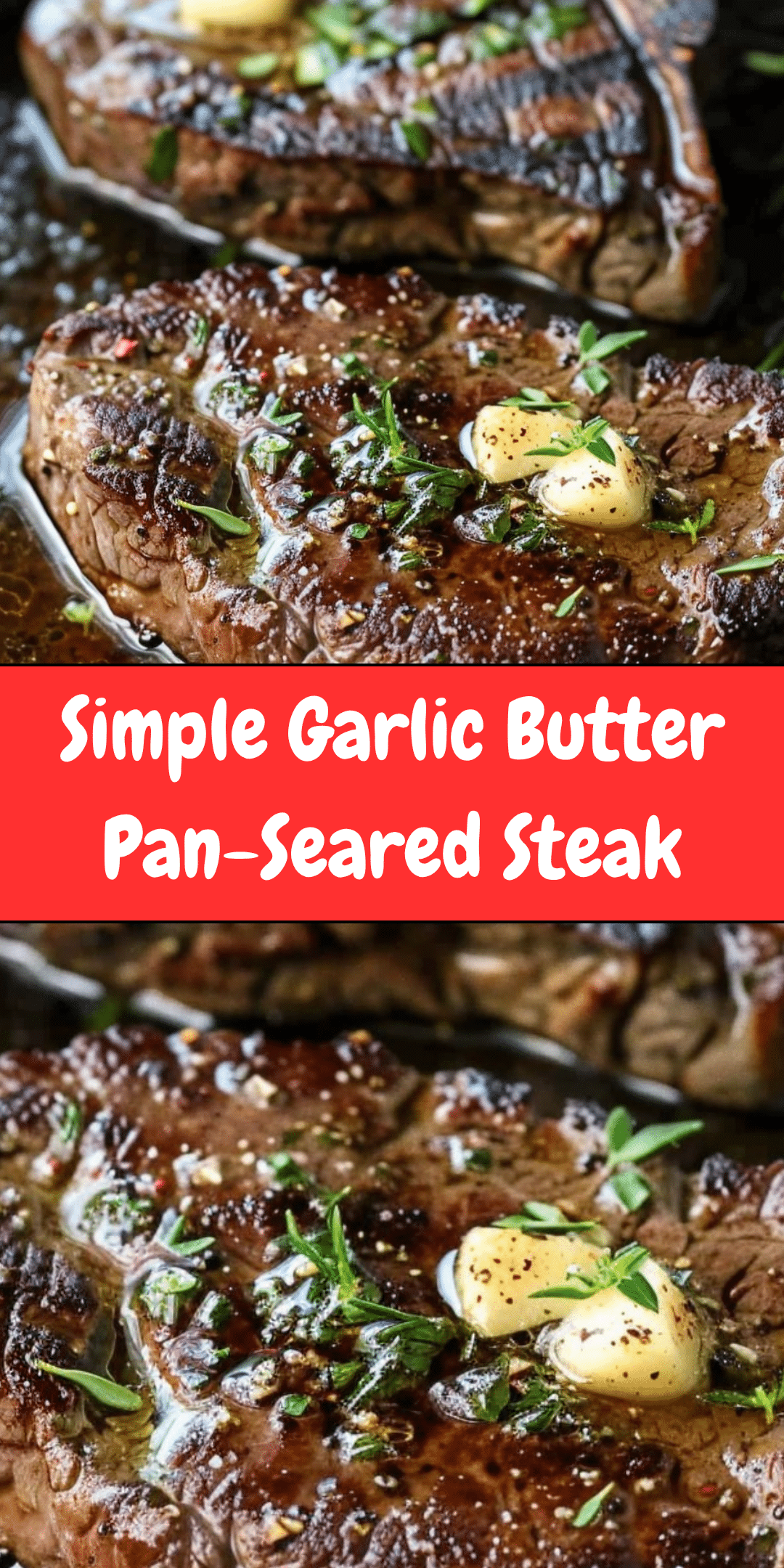 Simple Garlic Butter Pan-Seared Steak | Cheryl's Cooking