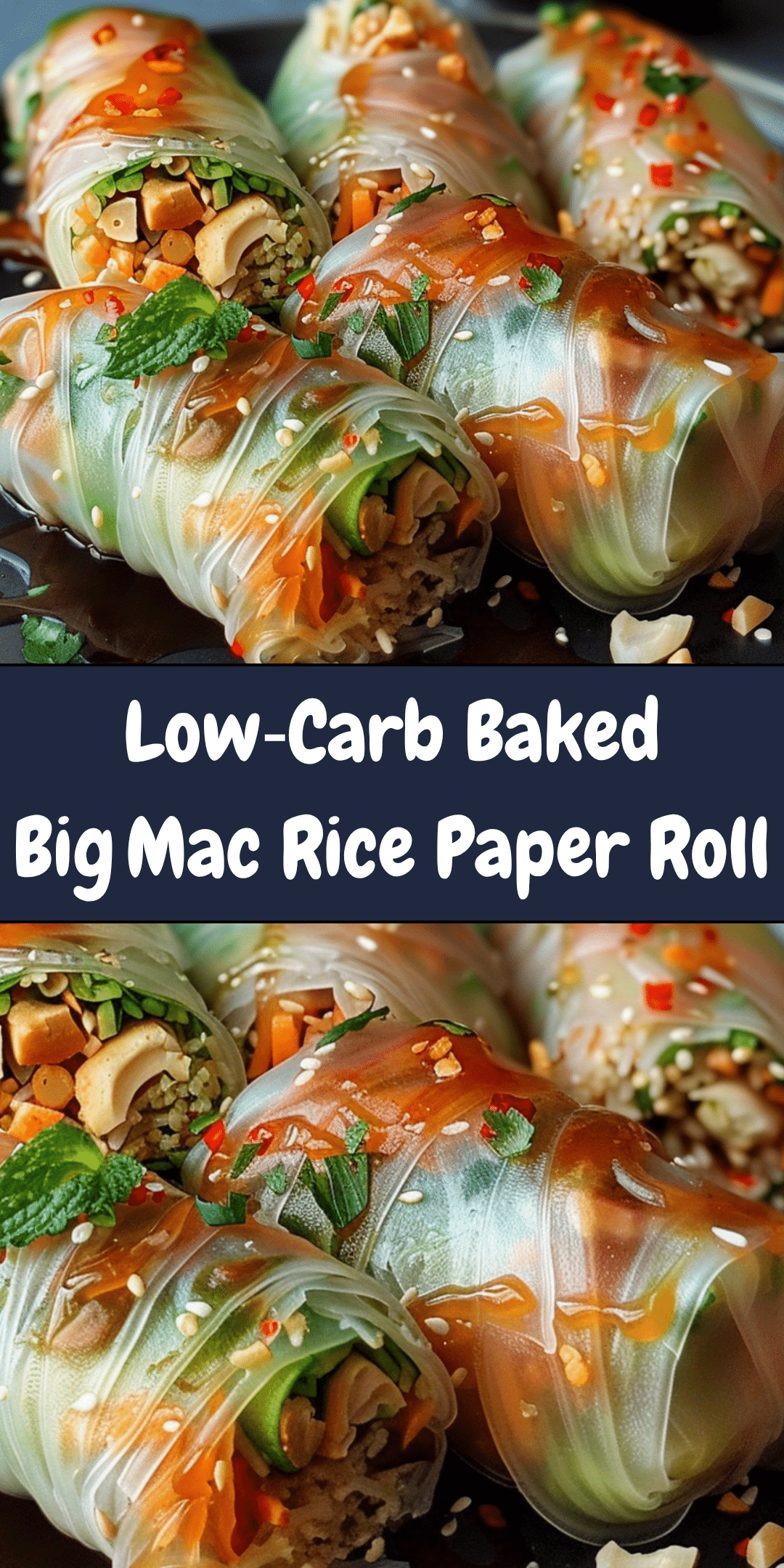 Low Carb Baked Big Mac Rice Paper Rolls | Cheryl's Cooking