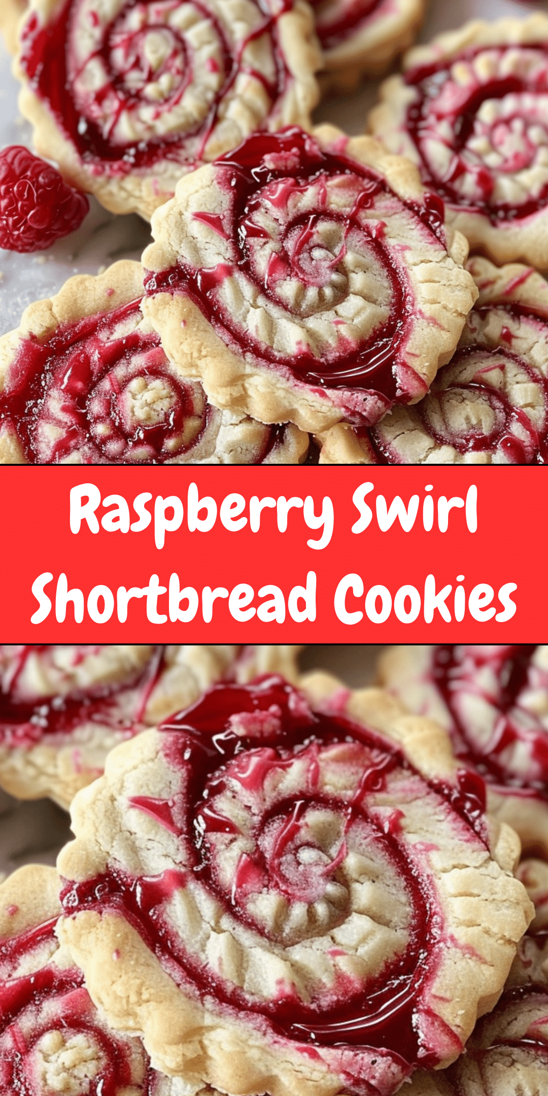 Raspberry Swirl Shortbread Cookies | Cheryl's Cooking