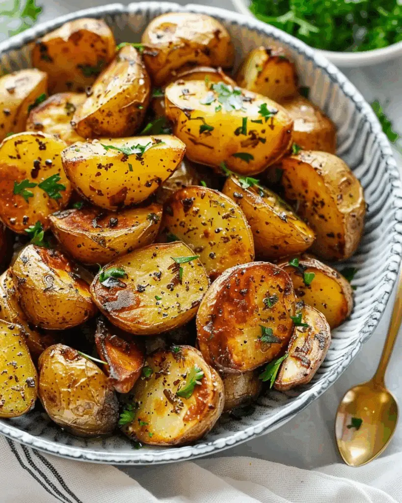 Roasted Garlic Herb Potatoes | Cheryl's Cooking