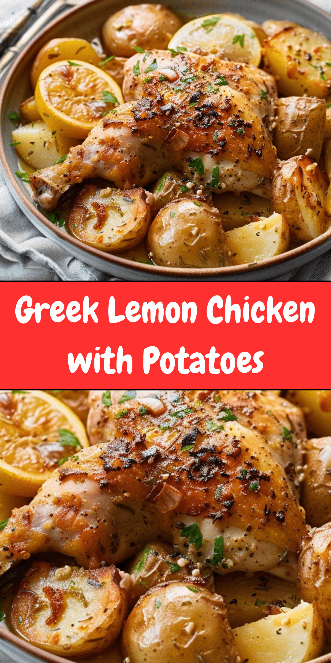 Greek Lemon Chicken with Potatoes | Cheryl's Cooking