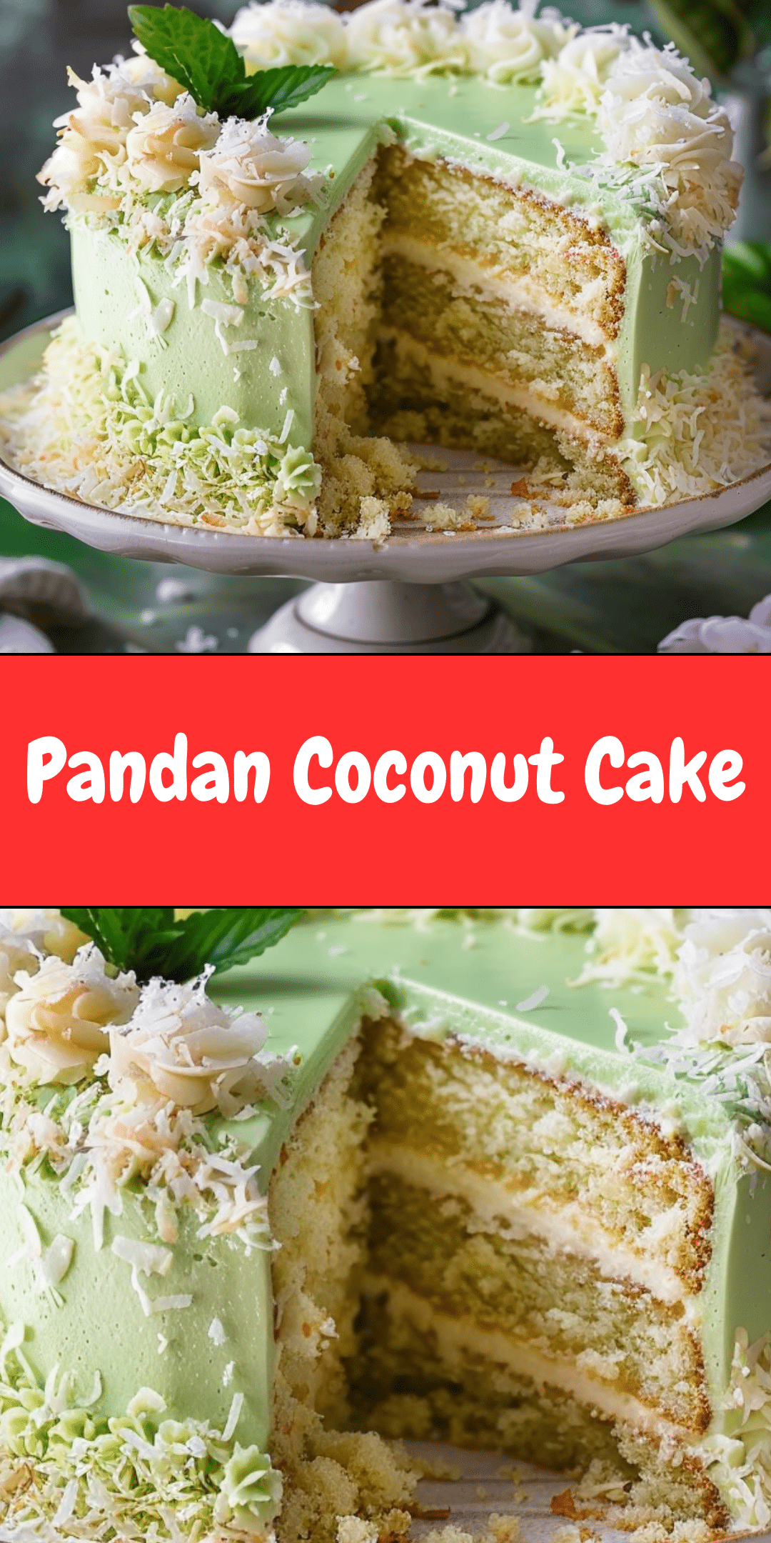 Pandan Coconut Cake | Cheryl's Cooking