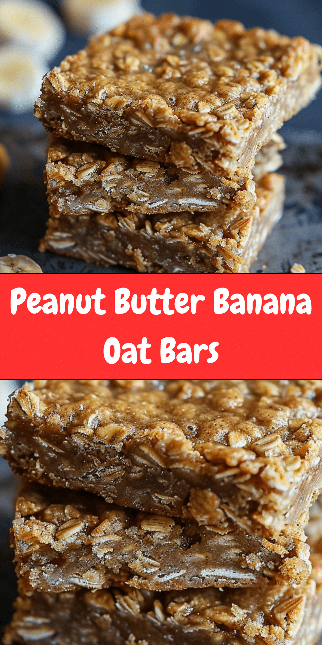 Peanut Butter Banana Oat Bars | Cheryl's Cooking