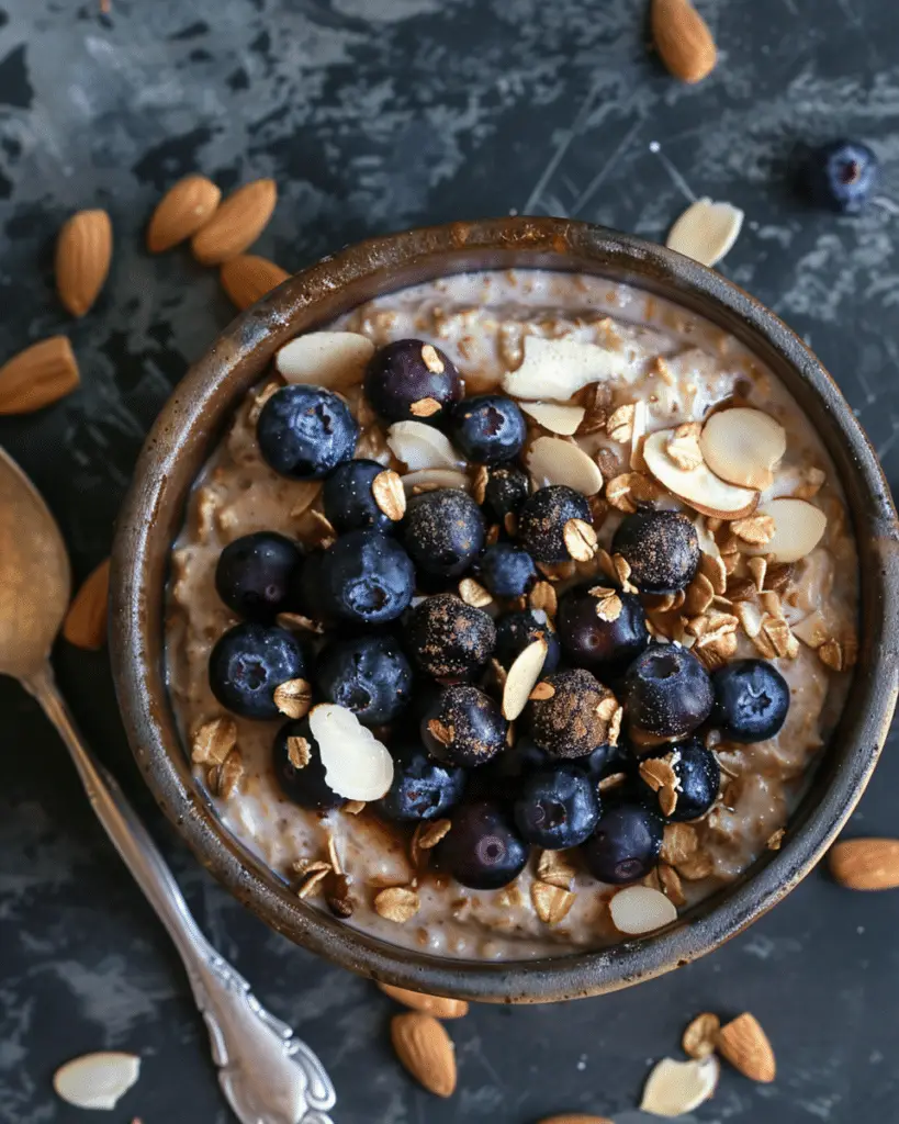 Blueberry Almond Cream Overnight Oats | Cheryl's Cooking