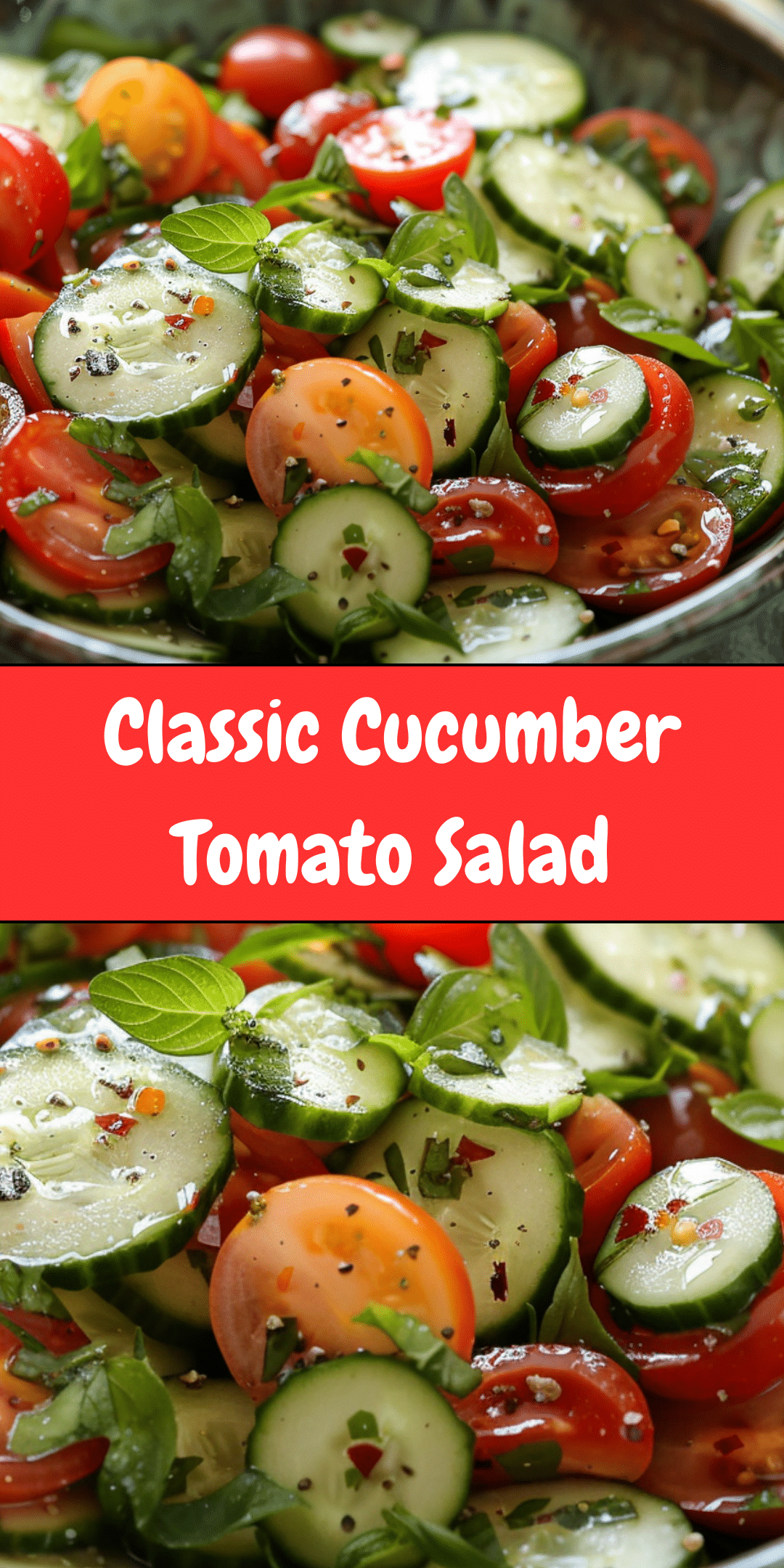 Classic Cucumber Tomato Salad | Cheryl's Cooking