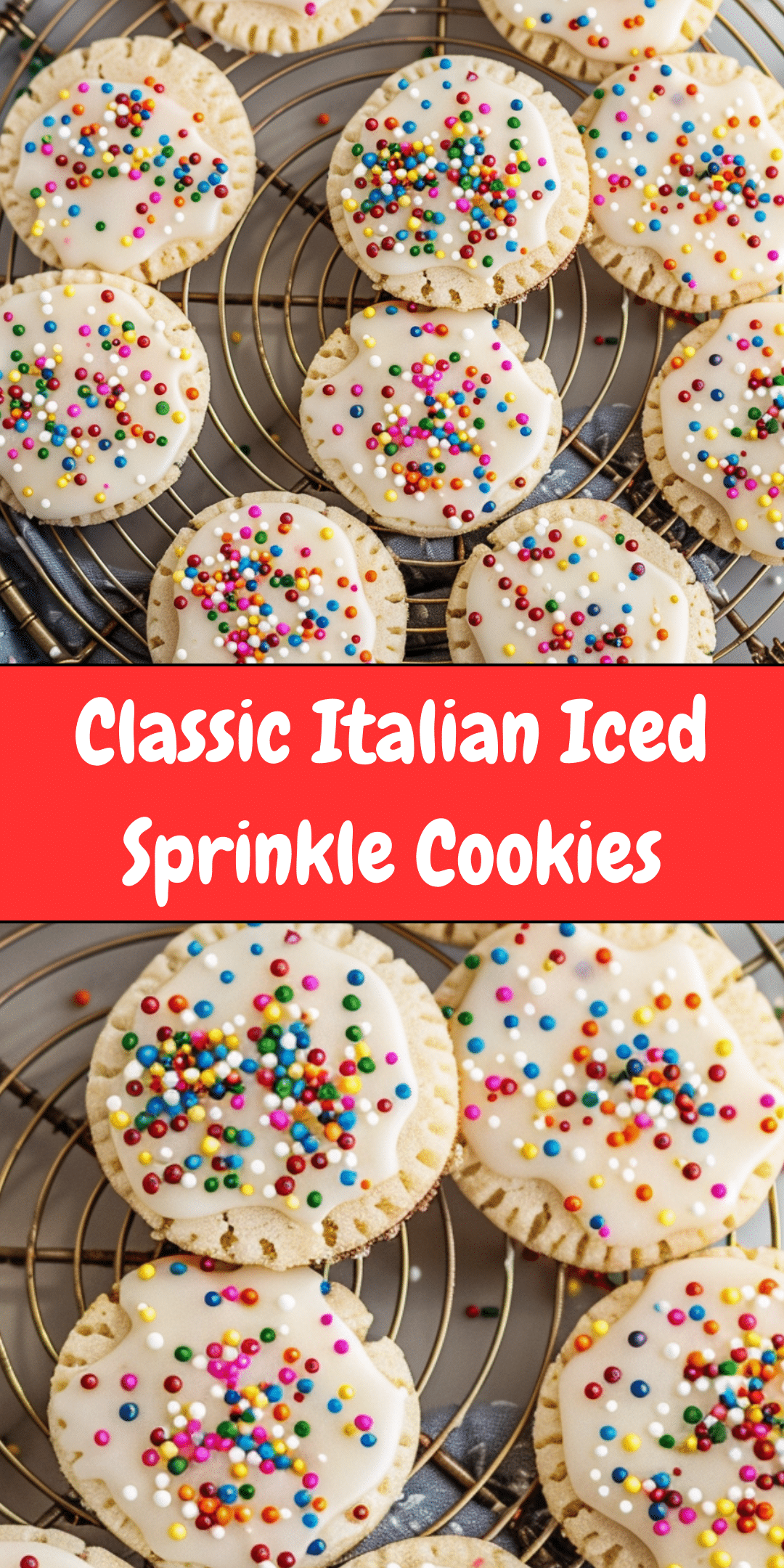 Classic Italian Iced Sprinkle Cookies | Cheryl's Cooking