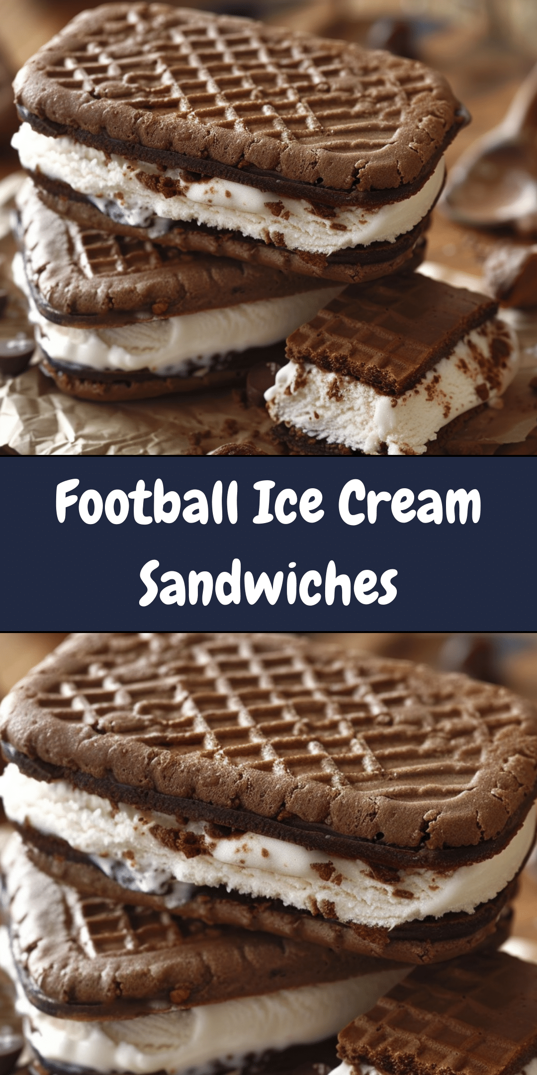 Football Ice Cream Sandwiches | Cheryl's Cooking